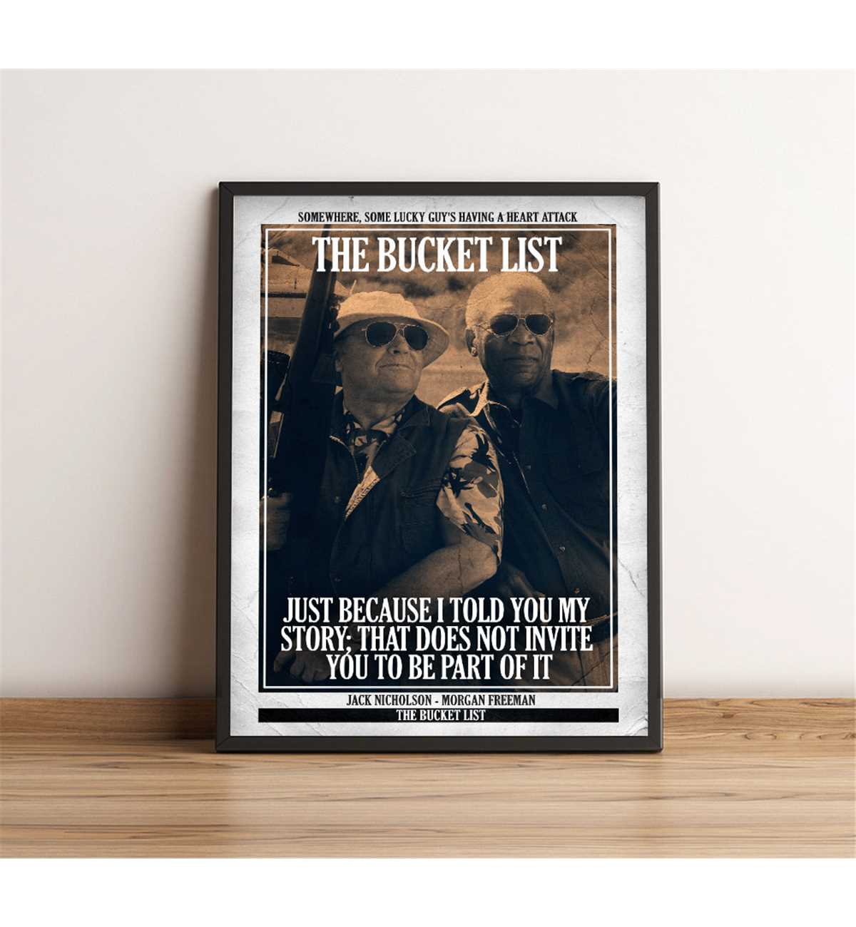 The Bucket List | Cult Film Poster | | Inspire Uplift