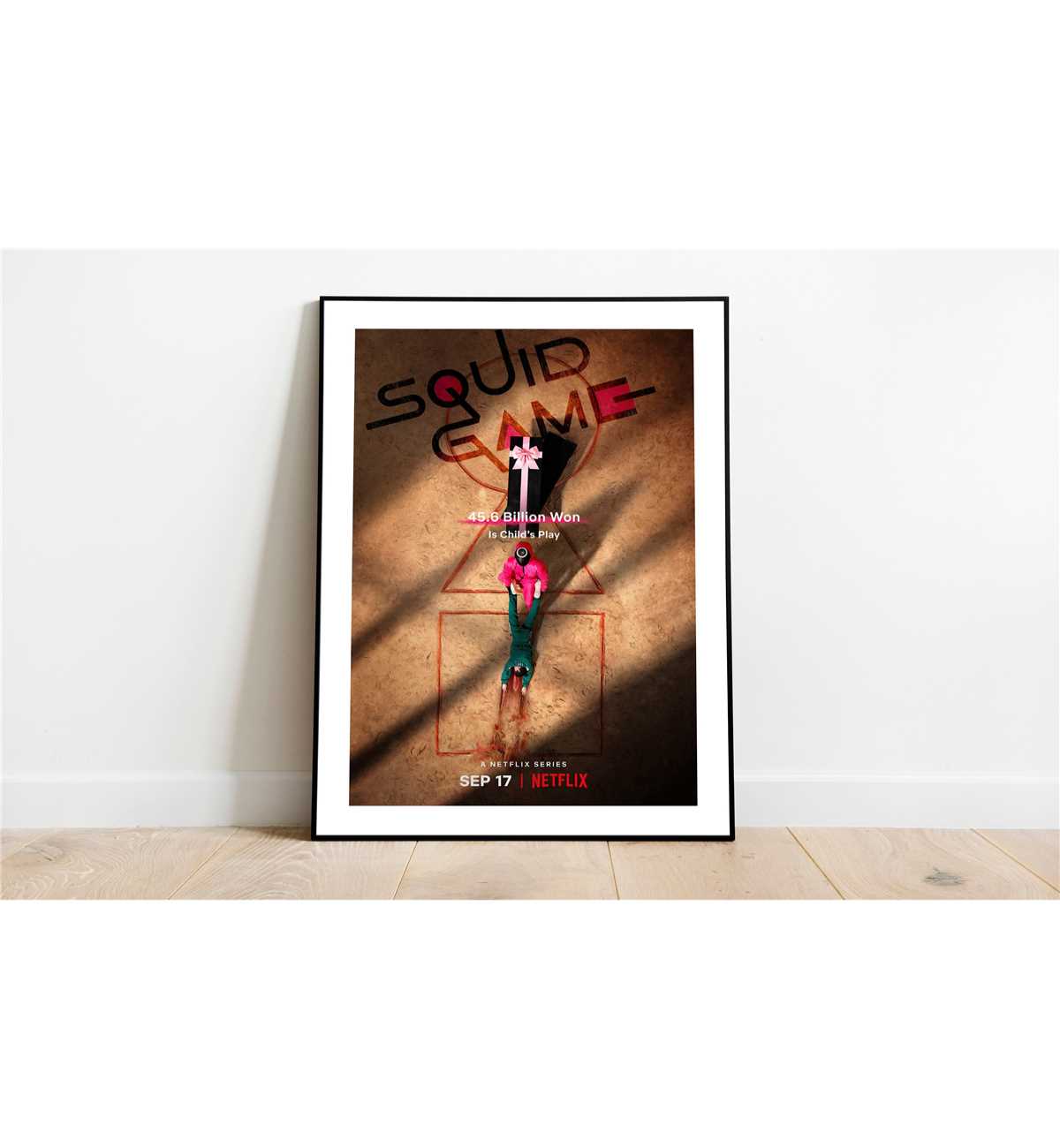 Framed Squid Game Poster, 45.6 billion won, Netflix | Inspire Uplift