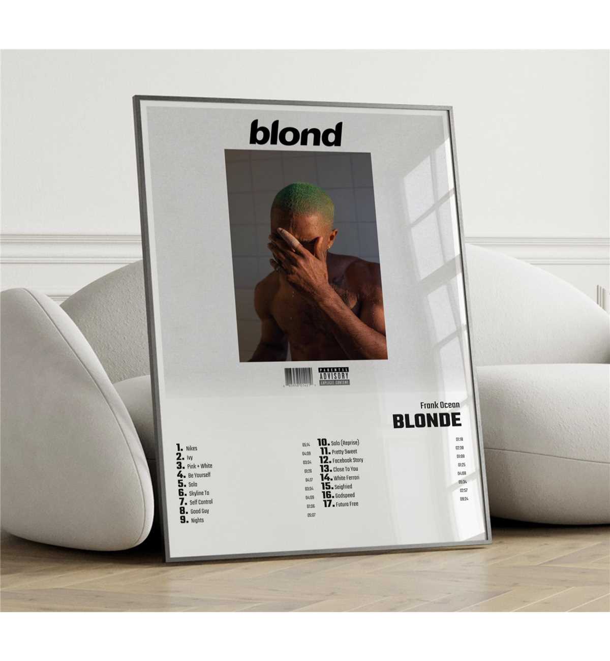 Frank Ocean - Blonde Album Cover Poster Wall | Inspire Uplift