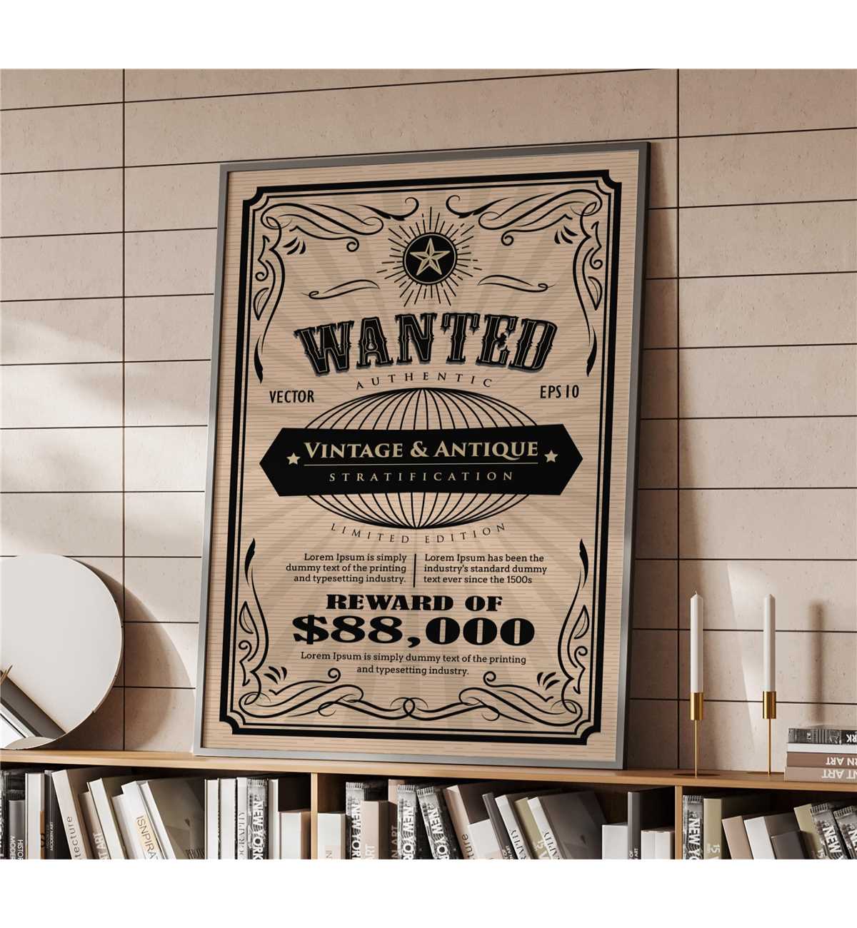 Vintage Western Wanted Poster Art Print | Home | Inspire Uplift