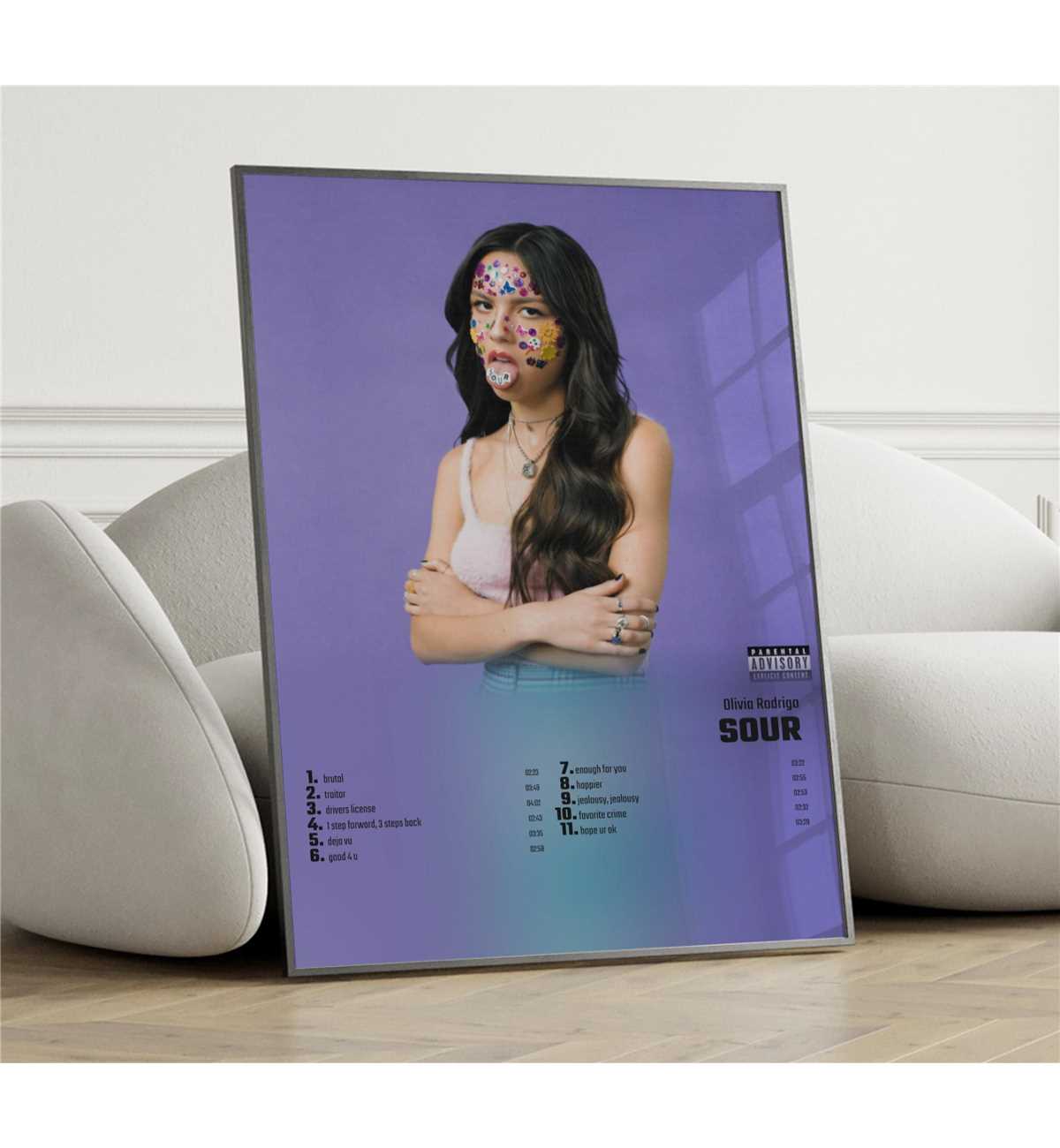 Olivia Rodrigo - Sour Album Cover Poster Wall - Inspire Uplift