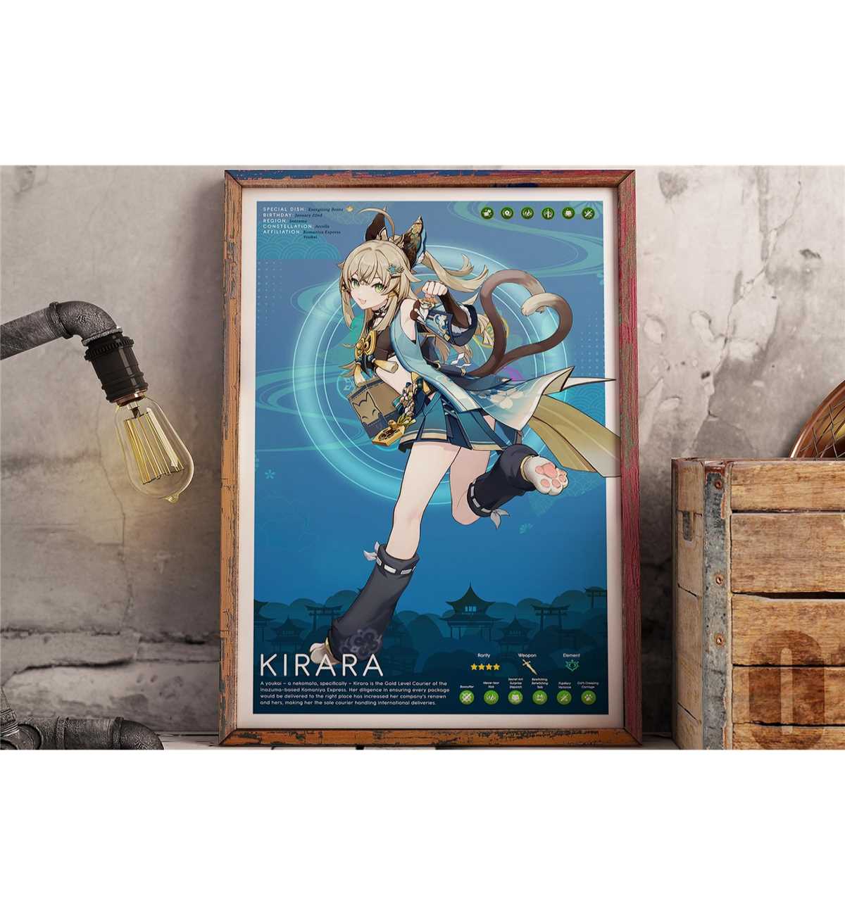 KIRARA | Genshin Impact Profile Poster | Anime | Inspire Uplift