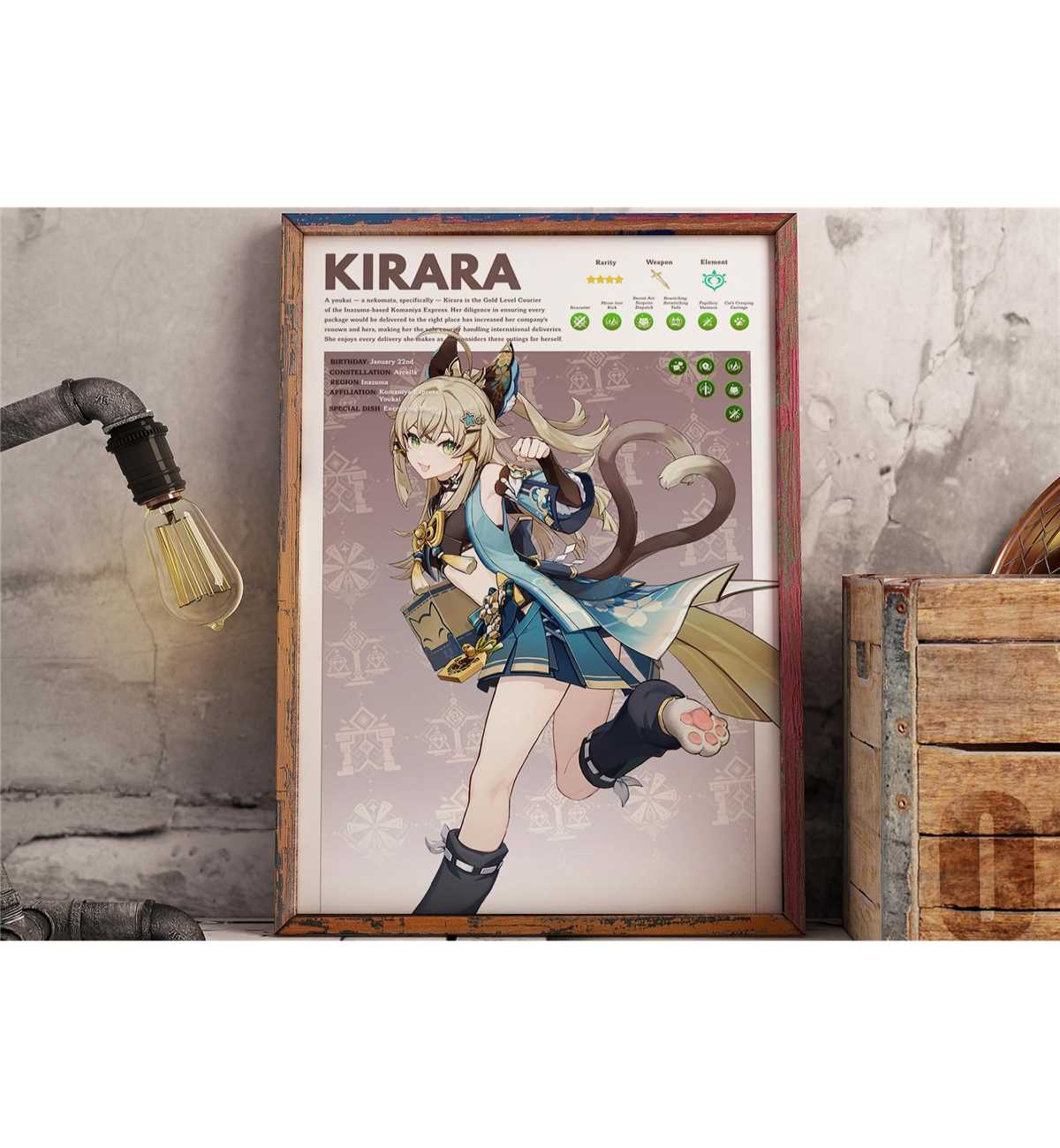 Kirara | Genshin Impact Gaming Poster | Anime | Inspire Uplift