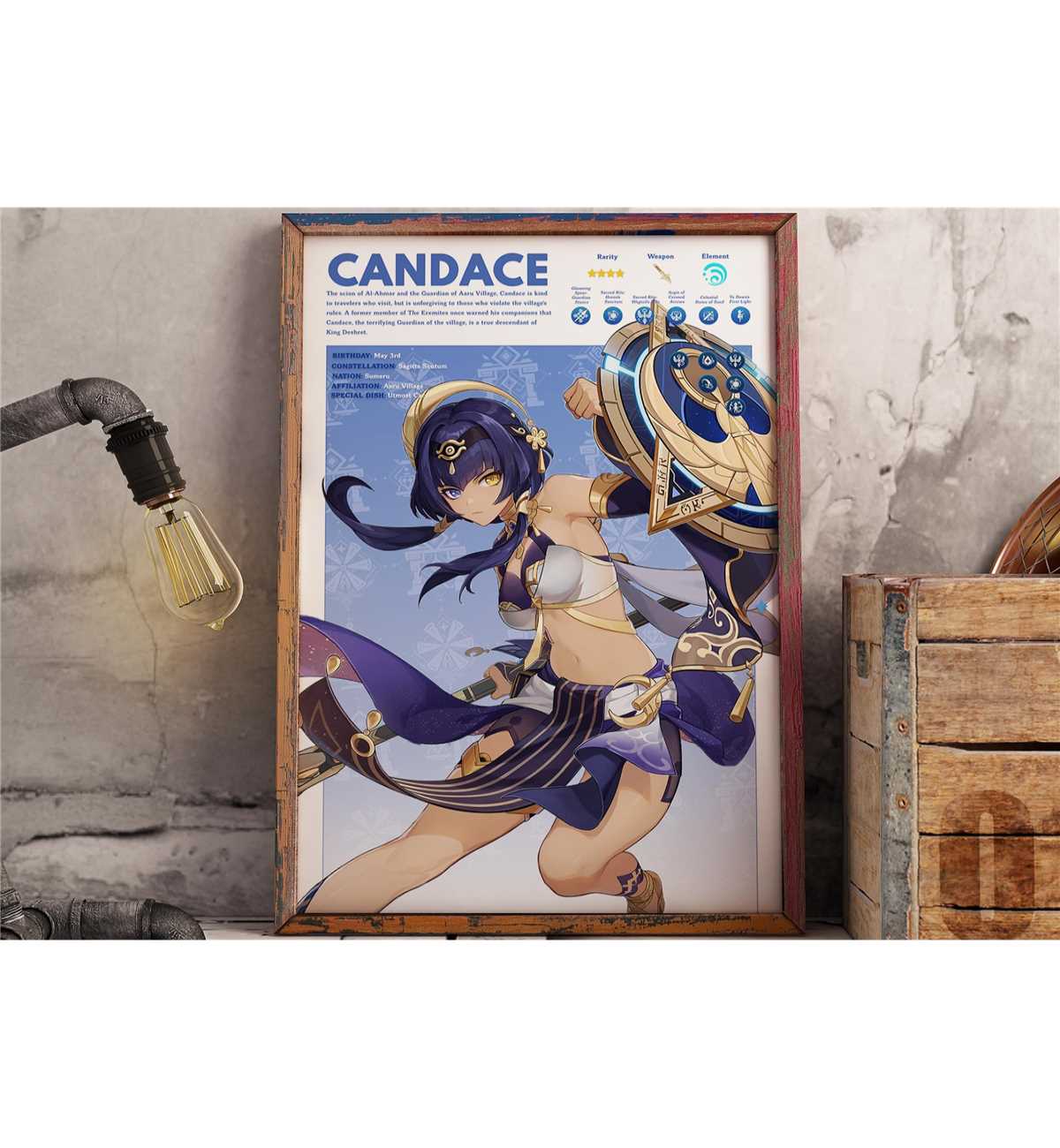 Candace | Genshin Impact Gaming Poster | Anime | Inspire Uplift