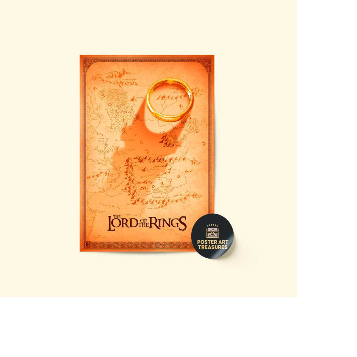 The Lord of the Rings Poster LOTR Retro Wall Art The Lord of | Inspire ...