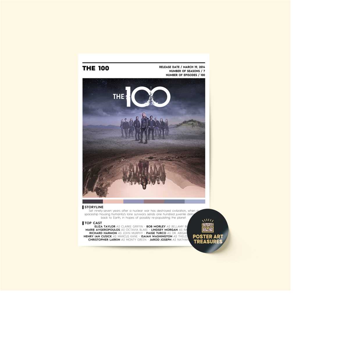 The 100 TV Show Poster / TV Show Poster / Poster Print / Cus | Inspire ...