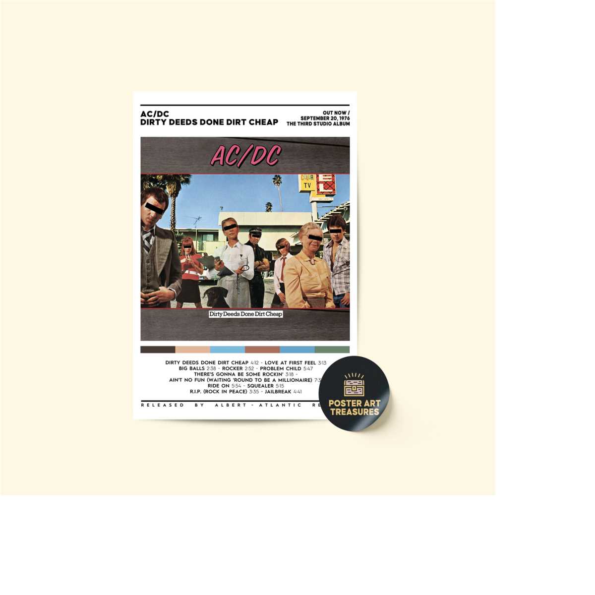 AC/DC - Dirty Deeds Done Dirt Cheap Album Poster / Album Cov | Inspire ...