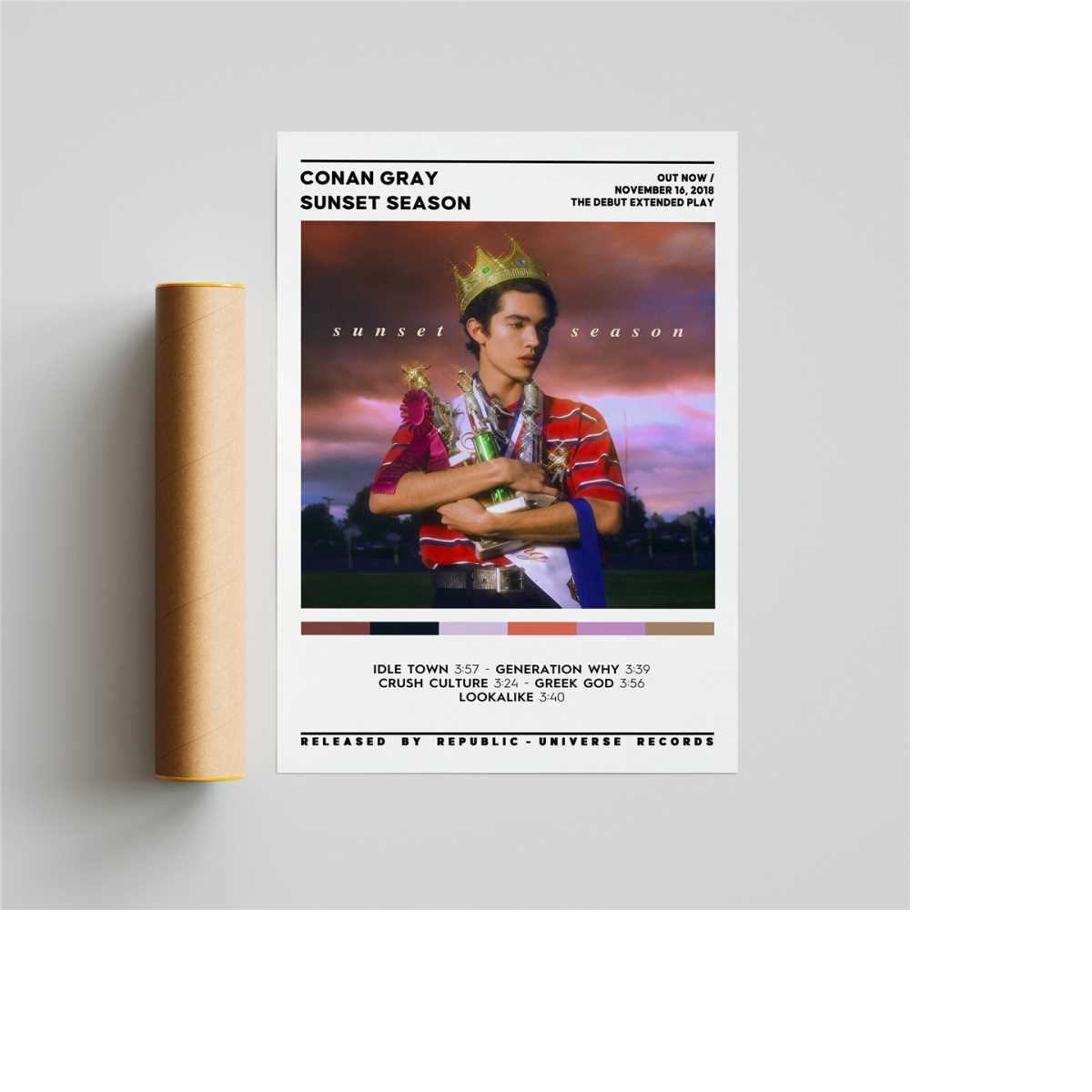 Conan Gray - Sunset Season Album Poster / Album Cover Poster | Inspire ...