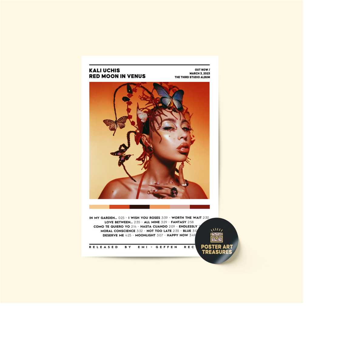 Kali Uchis - Red Moon in Venus Album Poster / Album Cover Po | Inspire ...