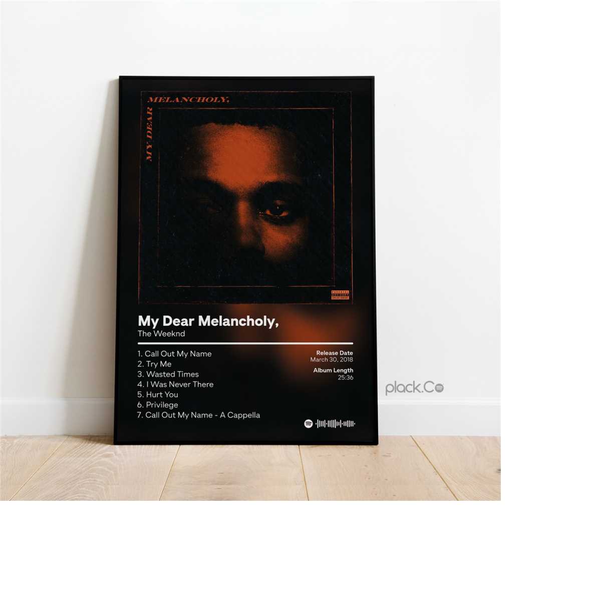 The Weeknd - My Dear Melancholy - Custom Album Print - Hip H | Inspire ...