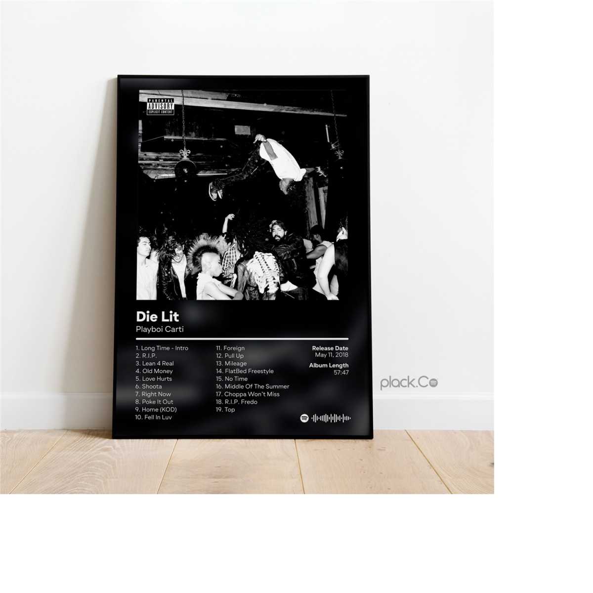 Playboi Carti - Die Lit - Custom Album Poster - Hip Hop Wall | Inspire ...
