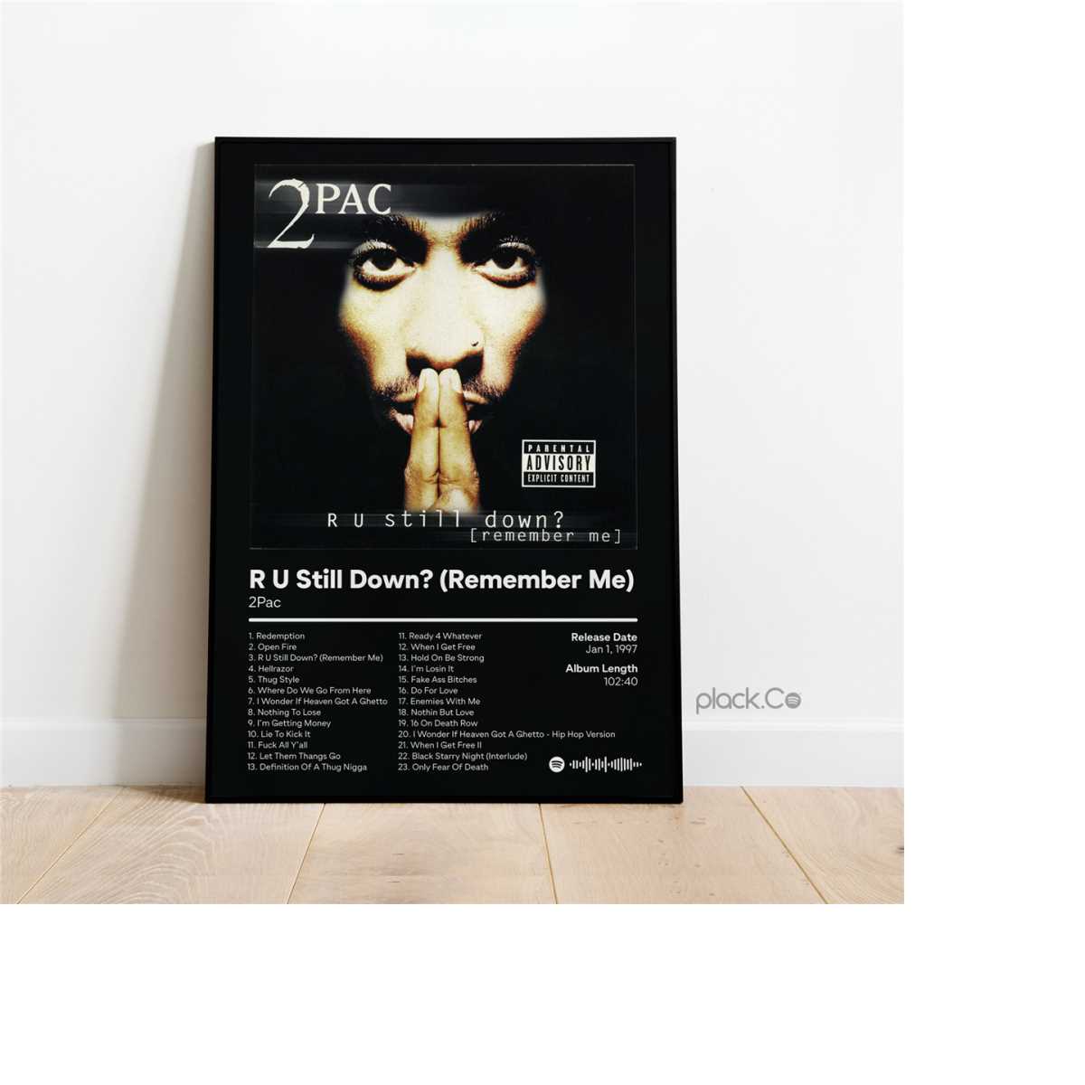 2Pac - R U Still Down - Custom Album Poster - Tupac Poster - - Inspire ...