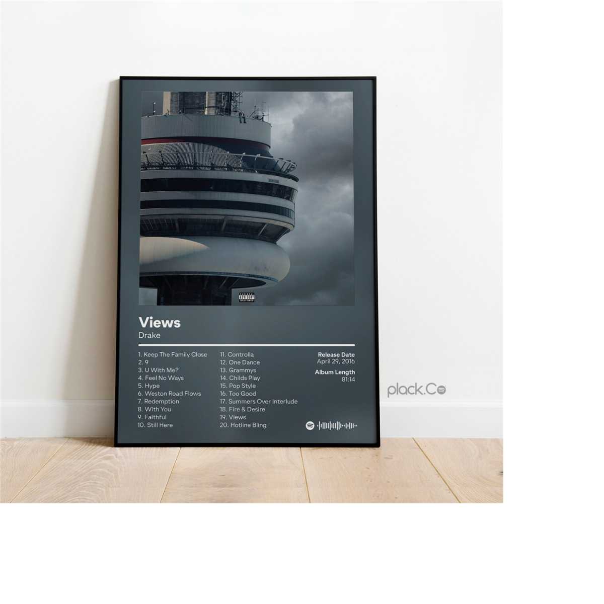 Drake - Views - Custom Album Cover - Drake Print - Custom Al | Inspire ...