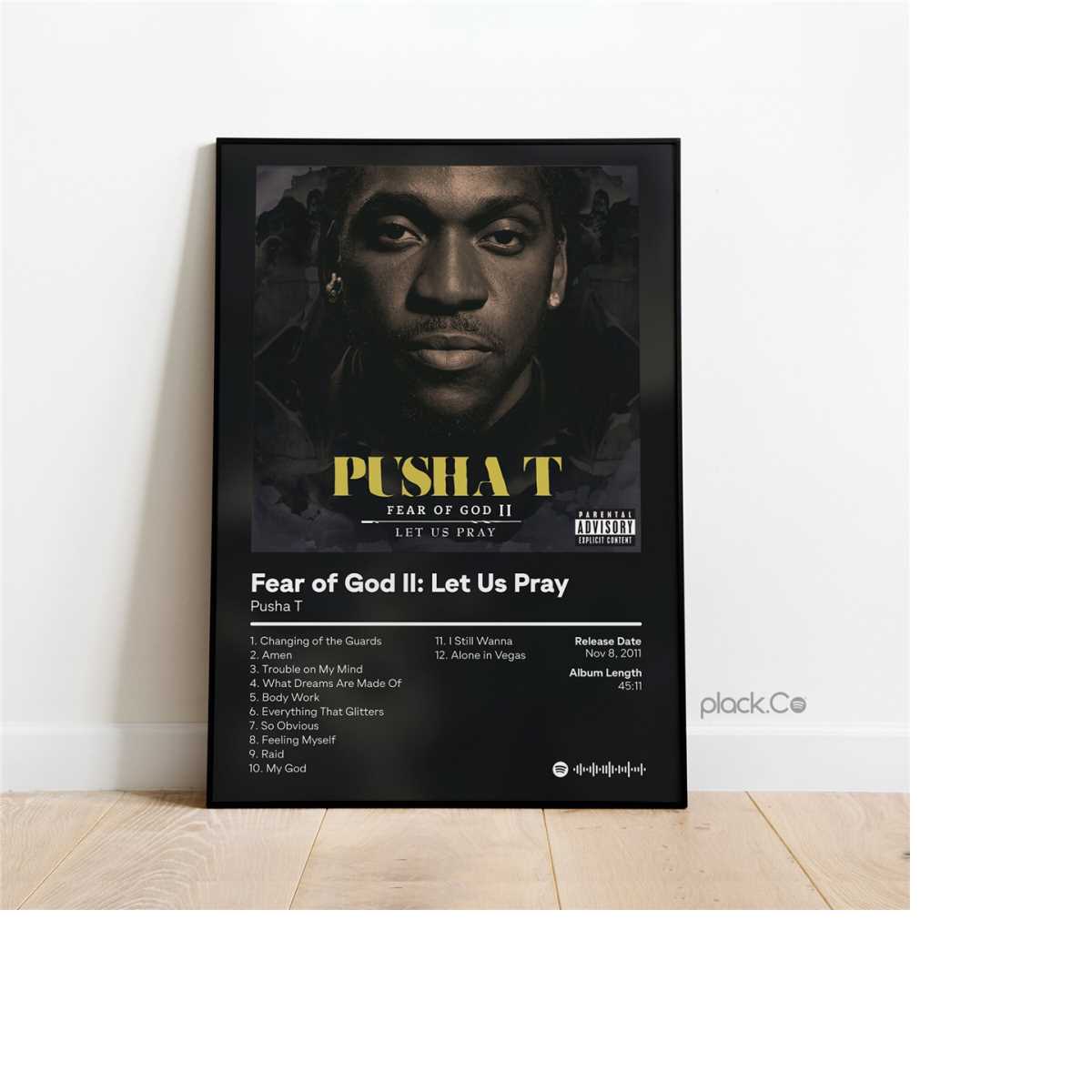 Pusha T - Fear of God II: Let Us Pray - Custom Album Poster | Inspire ...