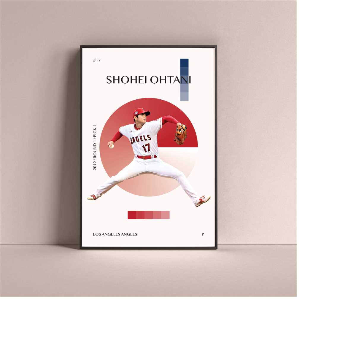 Shohei Ohtani Poster, Los Angeles Angels Art Print Minimalis - Inspire ...