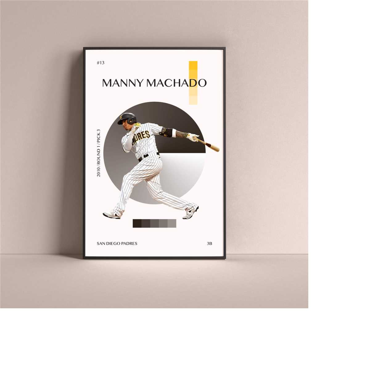 Manny Machado Poster, San Diego Padres Art Print Minimalist | Inspire ...
