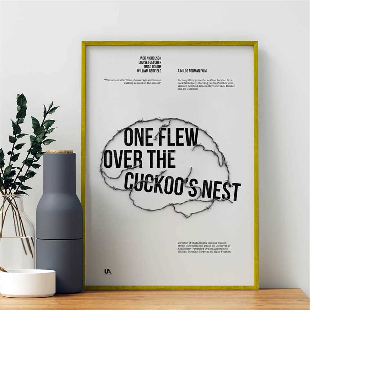 One Flew Over the Cuckoo's Nest Poster, Modern Movie Poster | Inspire ...