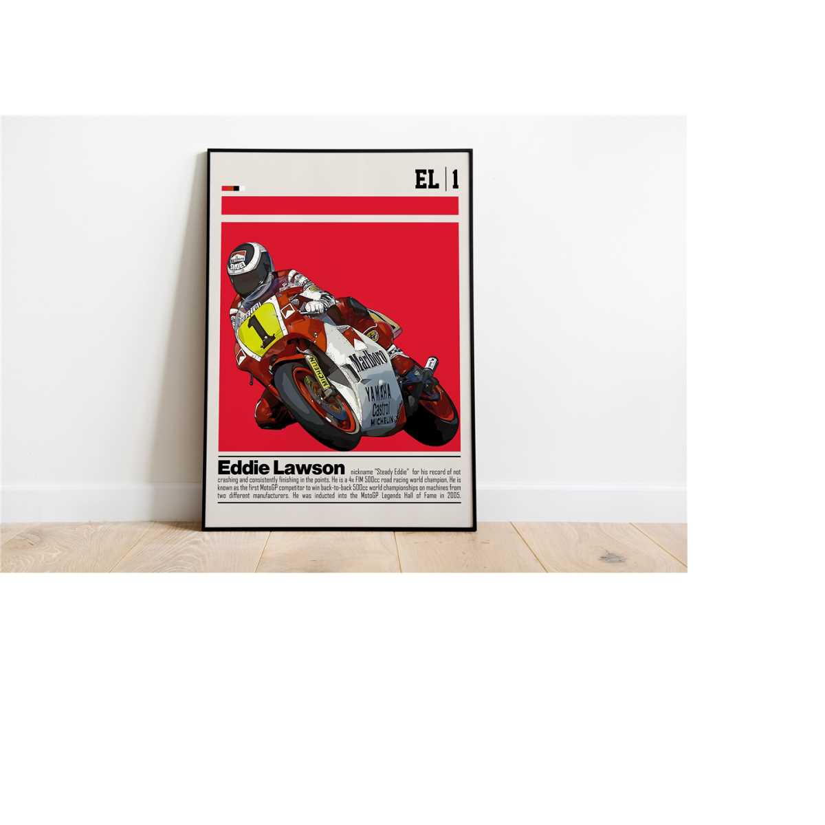 Digital Poster of Eddie Lawson Poster for Sports Fan Wall Ar | Inspire ...