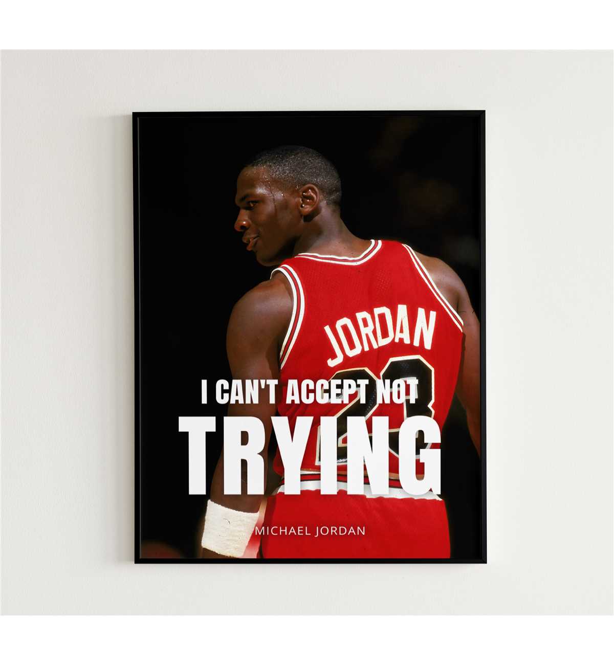 Michael Jordan Quote Poster Sports Motivational Wall Art | Inspire Uplift