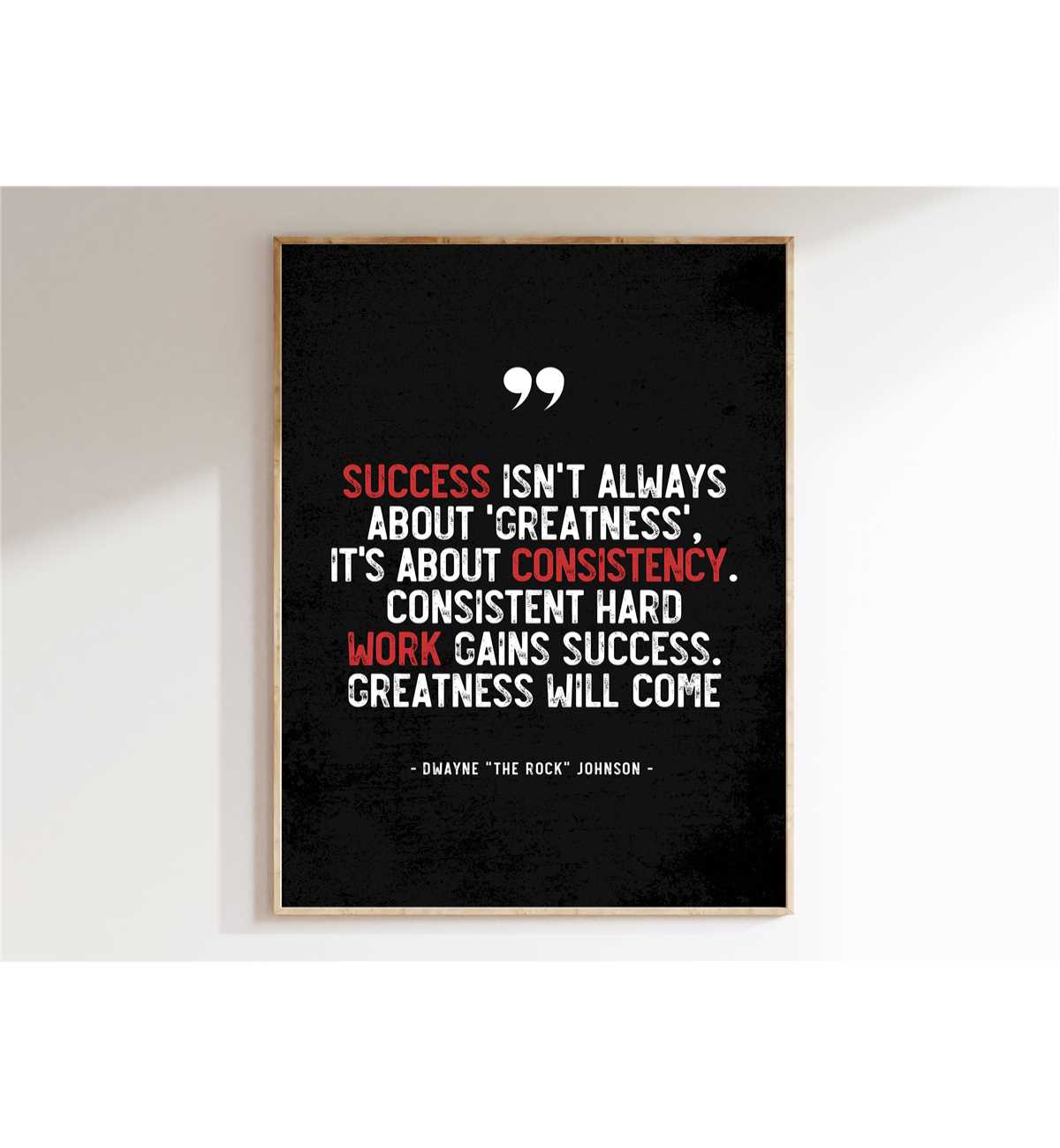 Motivational Quote Poster | Dwayne "The Rock" Johnson | Inspire Uplift