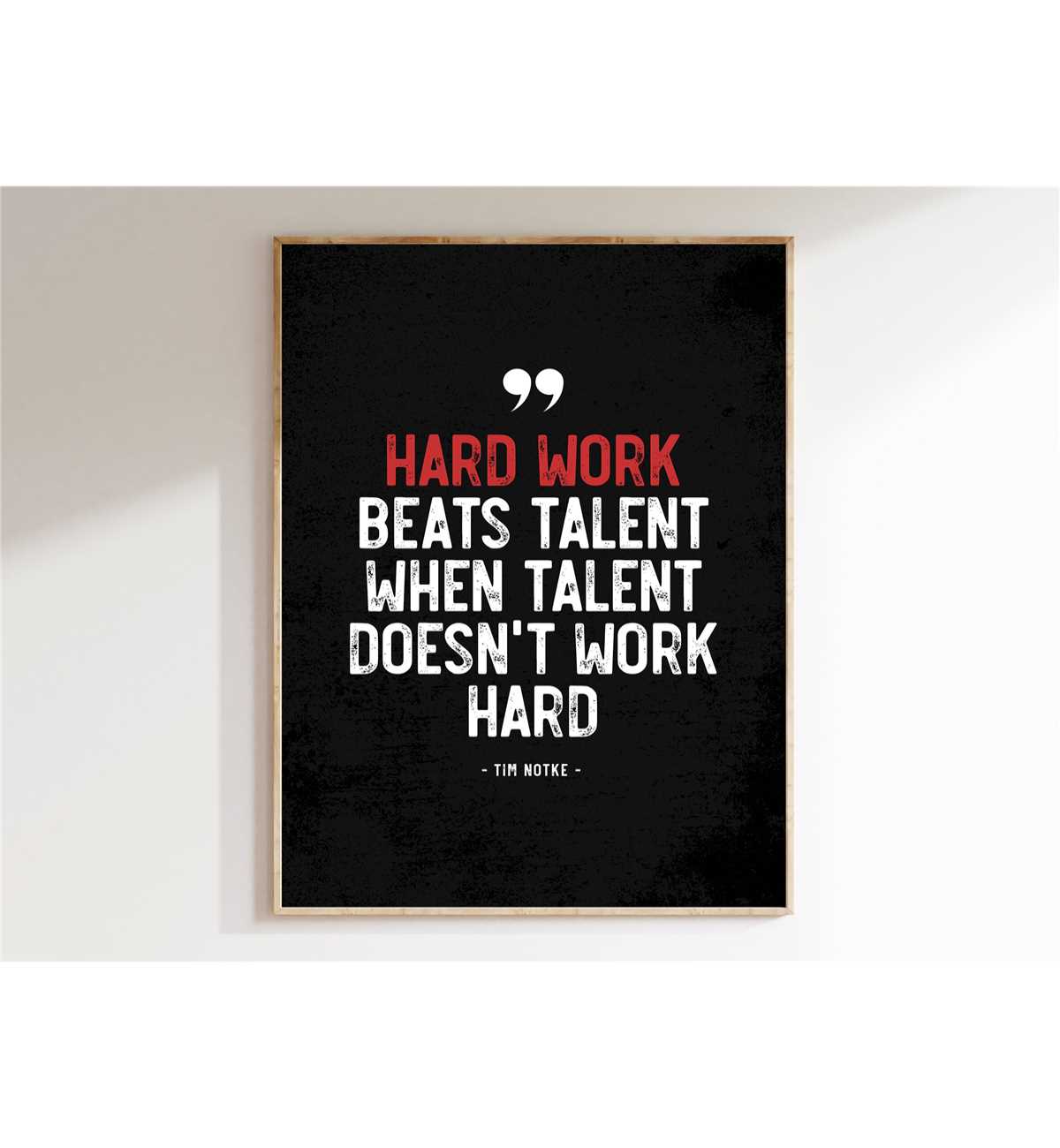 Motivational Quote Poster | Hard Work and Talent | Inspire Uplift