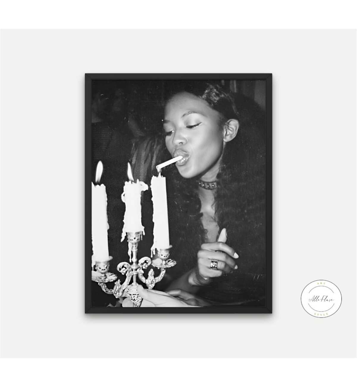 Black and White Naomi poster DIGITAL PRINT, indie - Inspire Uplift