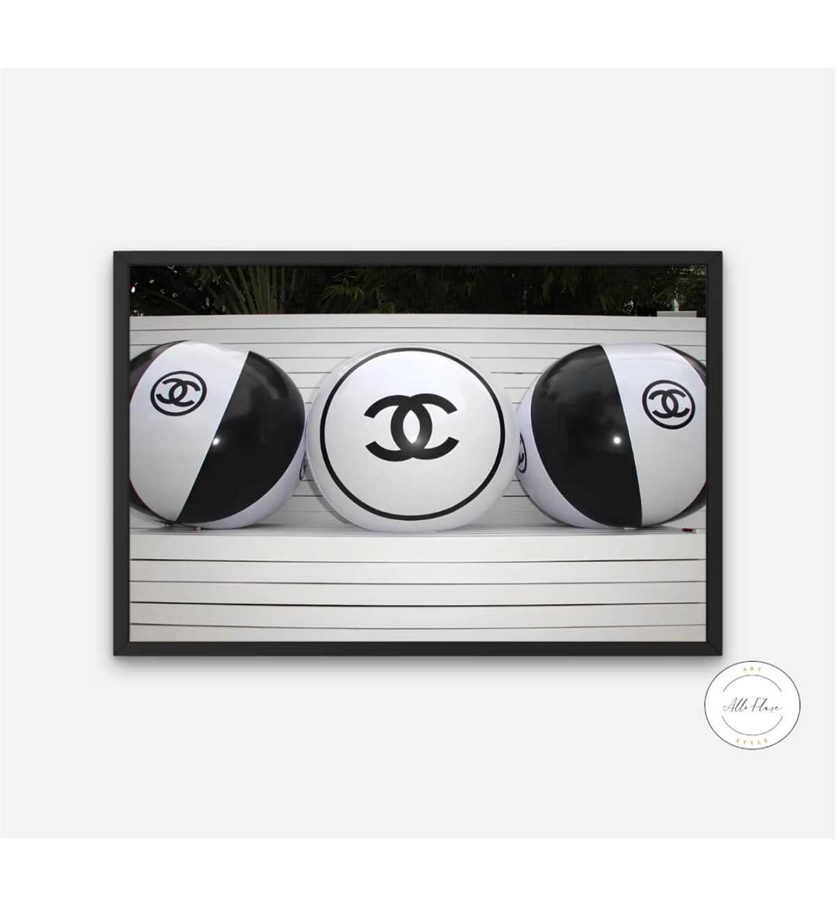 Black and White Luxury Balls Wall Art INSTANT - Inspire Uplift