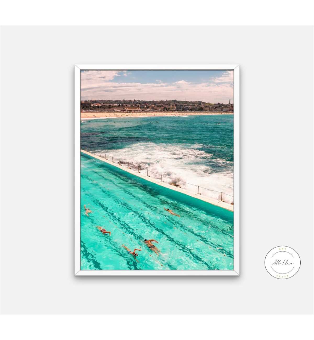 Bondi Beach Poster INSTANT DOWNLOAD, one piece wall - Inspire Uplift