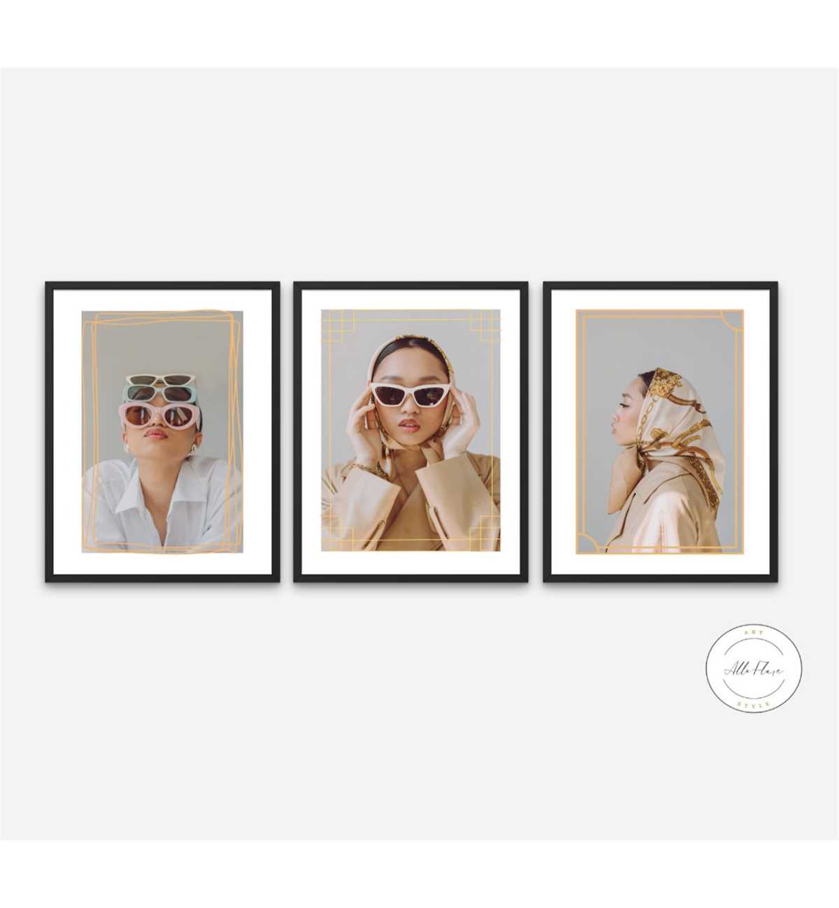 Set of 3 Beige Fashion Posters INSTANT DOWNLOAD, - Inspire Uplift