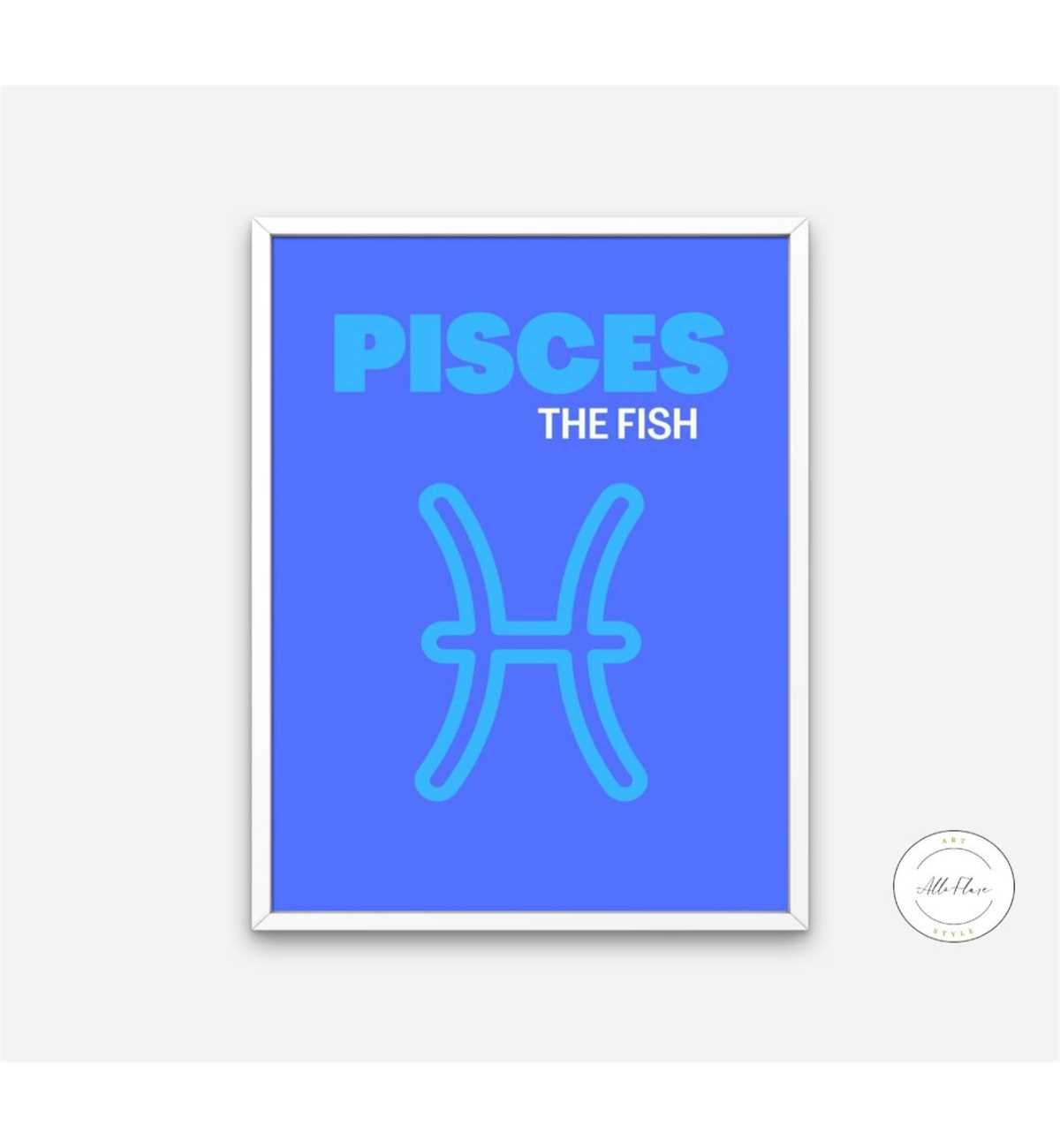 Astrology Poster Pisces, Pisces Wall Art Zodiac Poster | Inspire Uplift