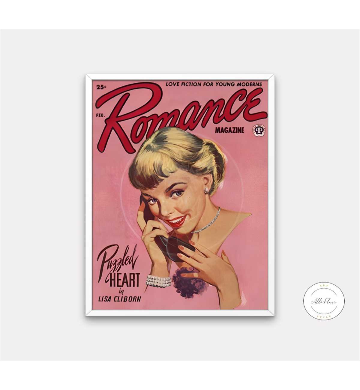 Romance Magazine Feb 1954 PRINTABLE, Vintage Pulp Romance - Inspire Uplift