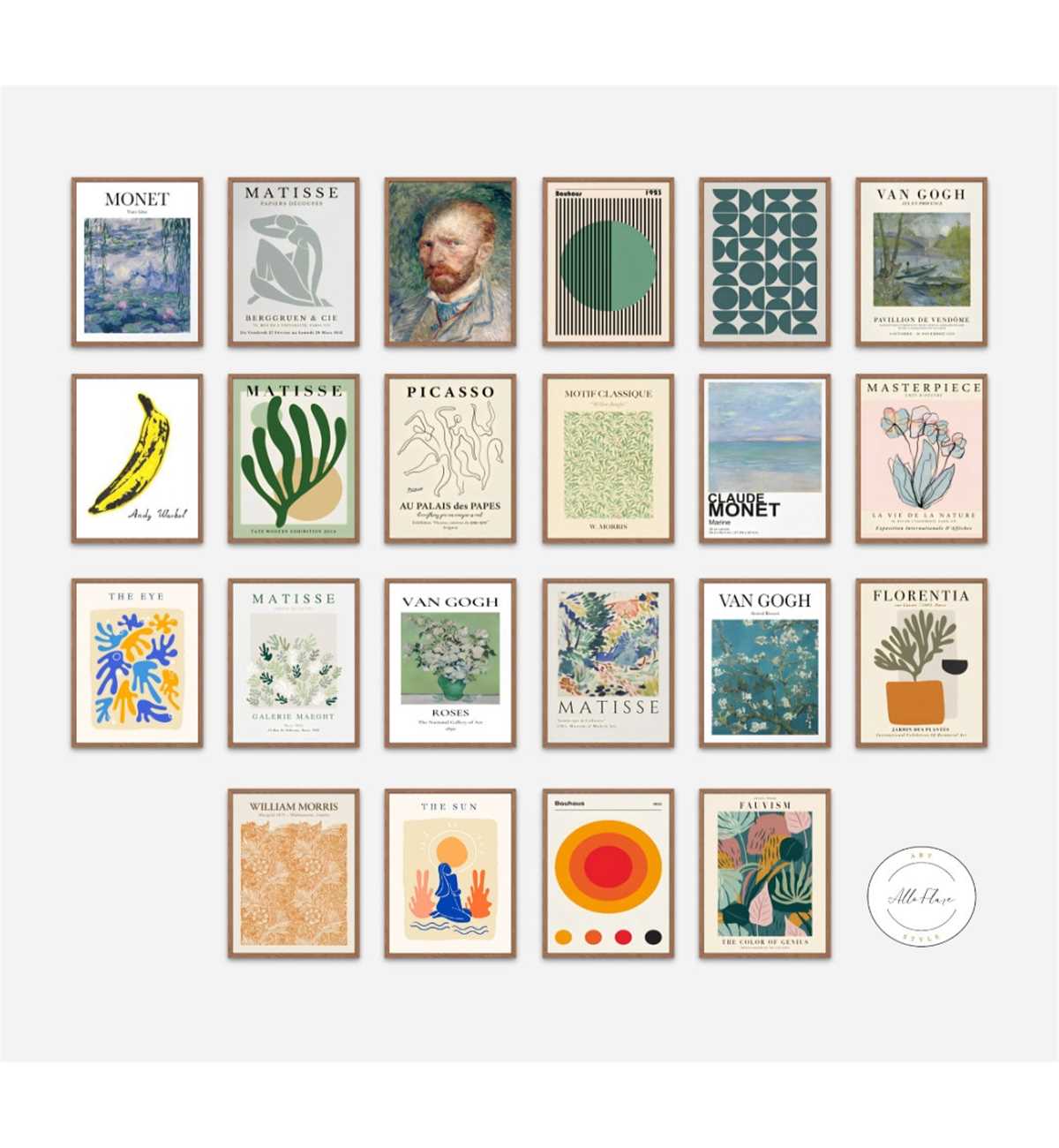 Eclectic Museum Exhibition set of 22 DIGITAL PRINTS, | Inspire Uplift