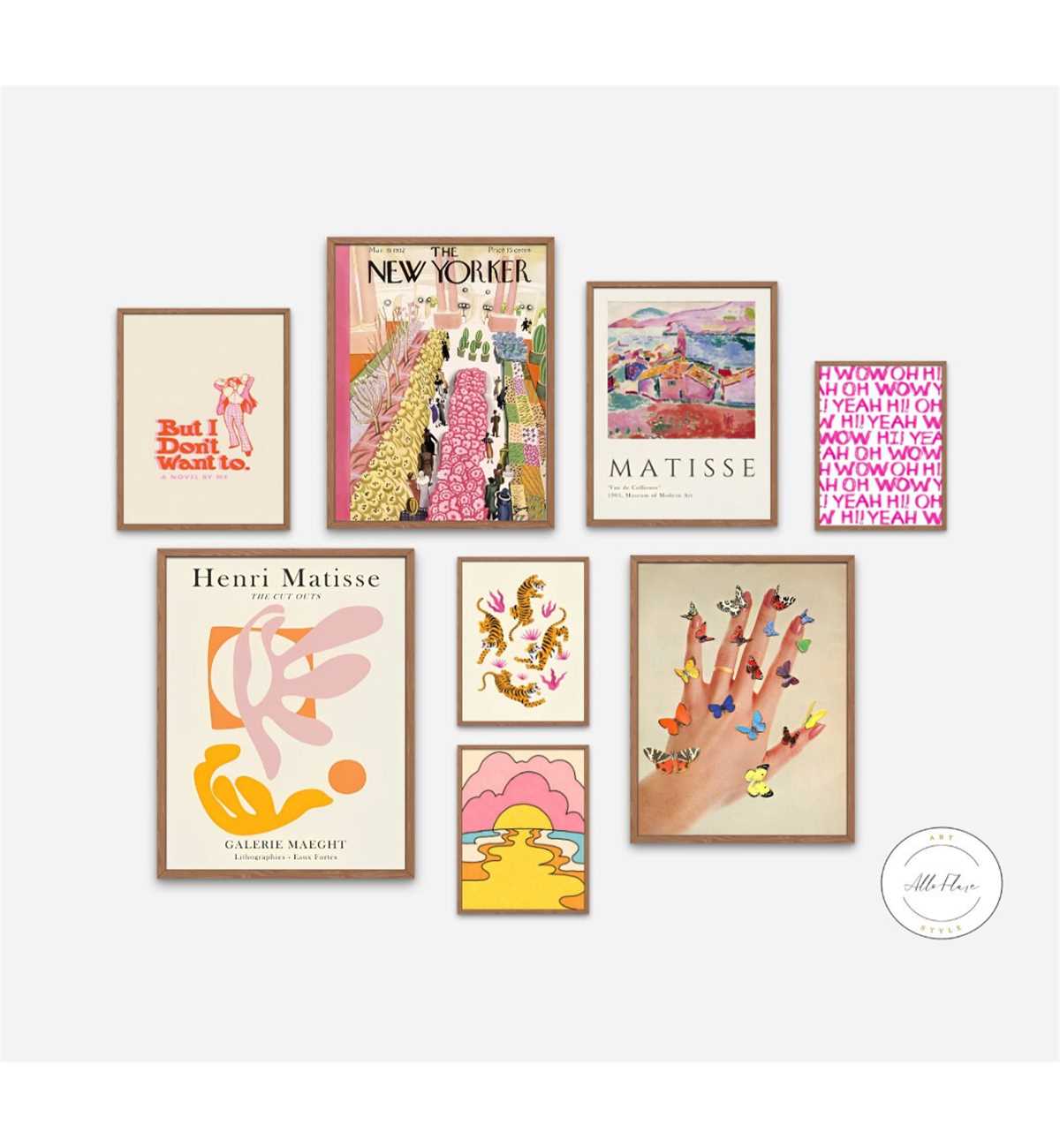 Gallery Wall Exhibition Poster Set of 8 DIGITAL | Inspire Uplift