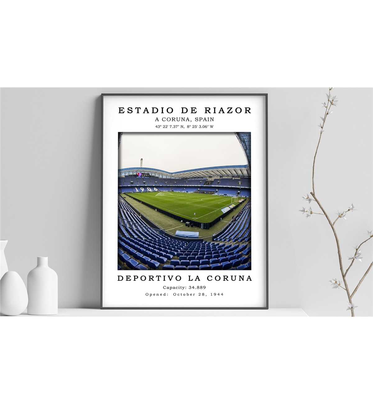 Estadio De Riazor Canvas Poster | Estadio De | Inspire Uplift