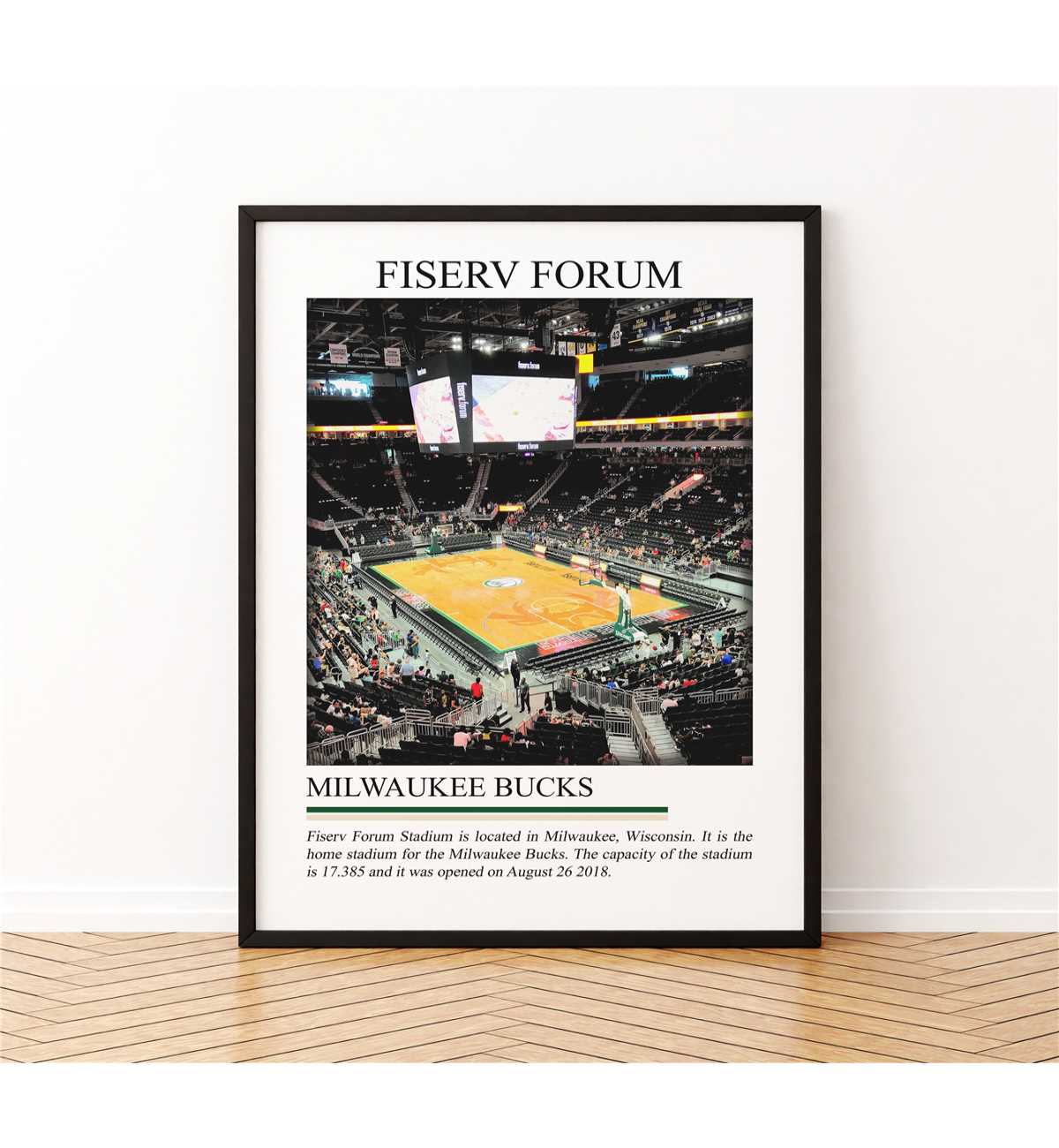 Fiserv Forum Stadium Print | Fiserv Forum Poster | Inspire Uplift