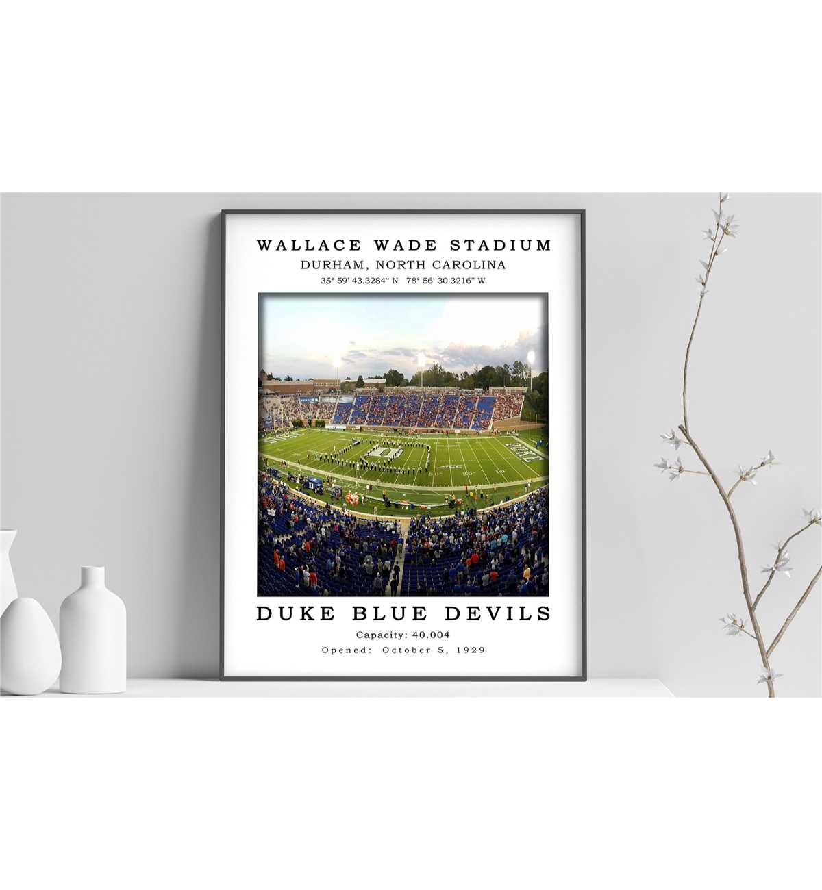 Wallace Wade Stadium Canvas | Wallace Wade Poster | Inspire Uplift