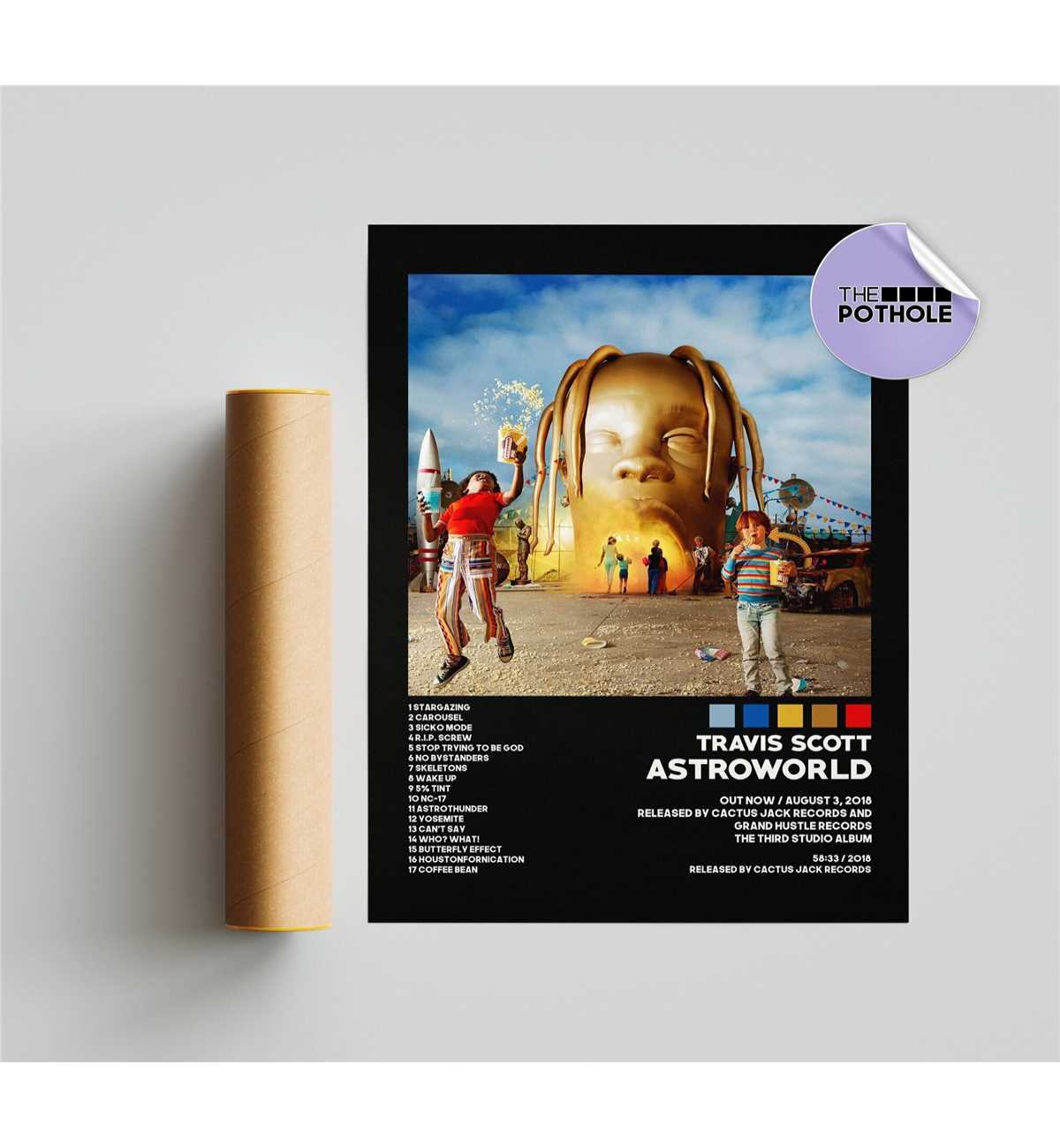 Travis Scott Poster | Astroworld Poster | Tracklist | Inspire Uplift