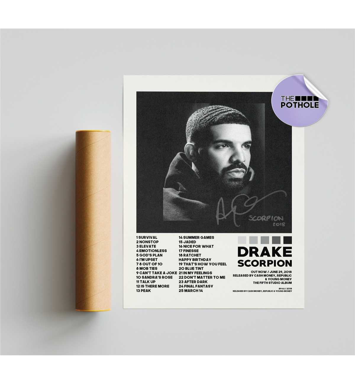 Drake Poster / Scorpion Poster, Album Cover Poster - Inspire Uplift