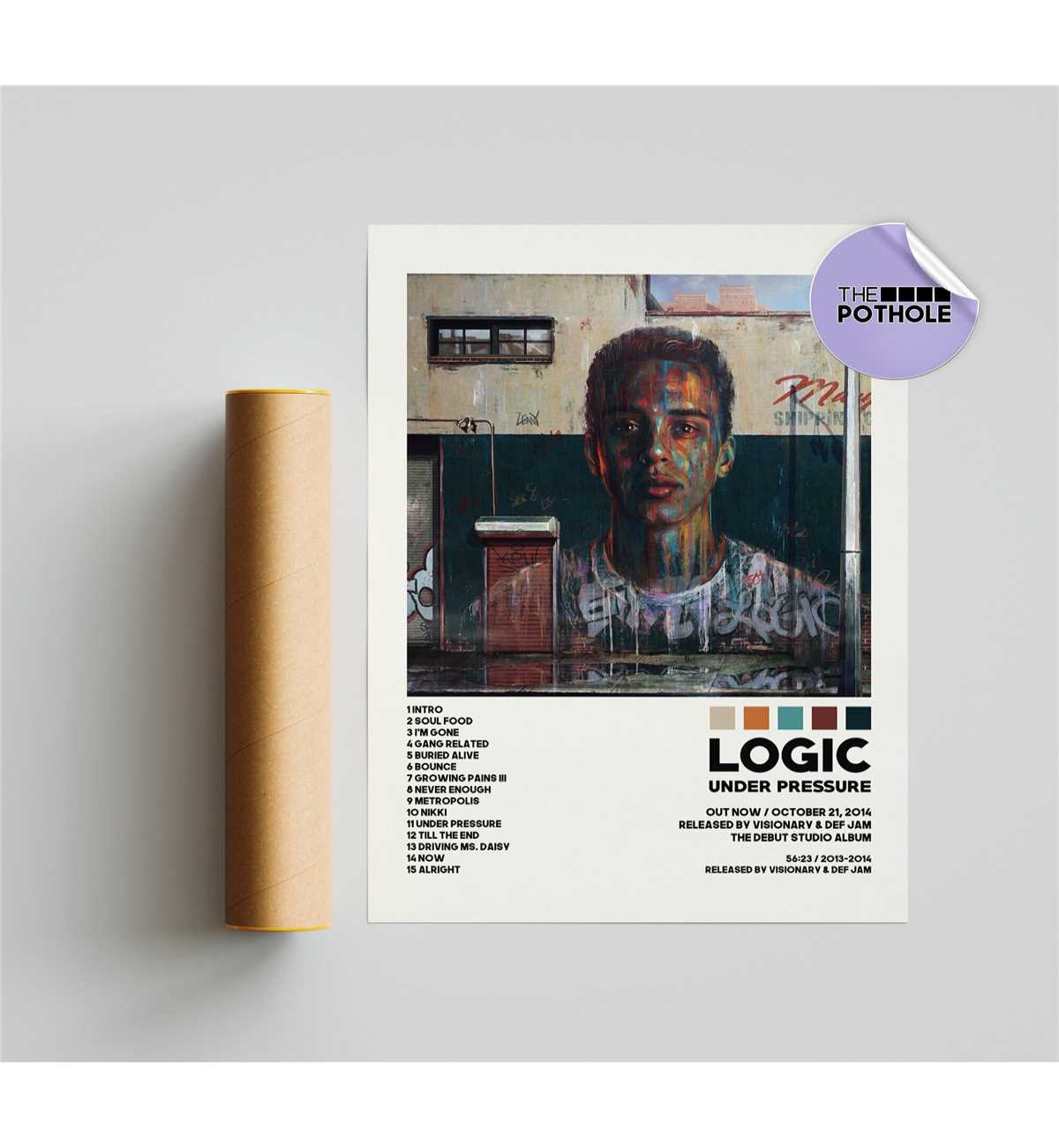 Logic Posters / Under Pressure Poster, Tracklist Poster, | Inspire Uplift