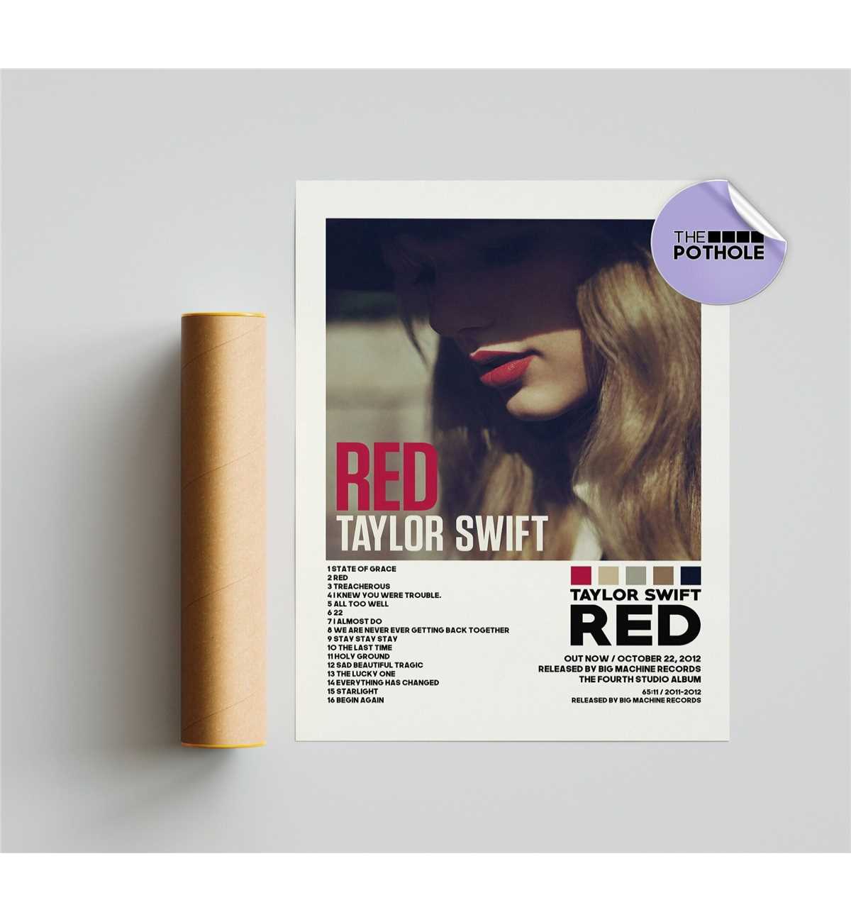 Taylor Swift Posters / Red Poster / Album | Inspire Uplift