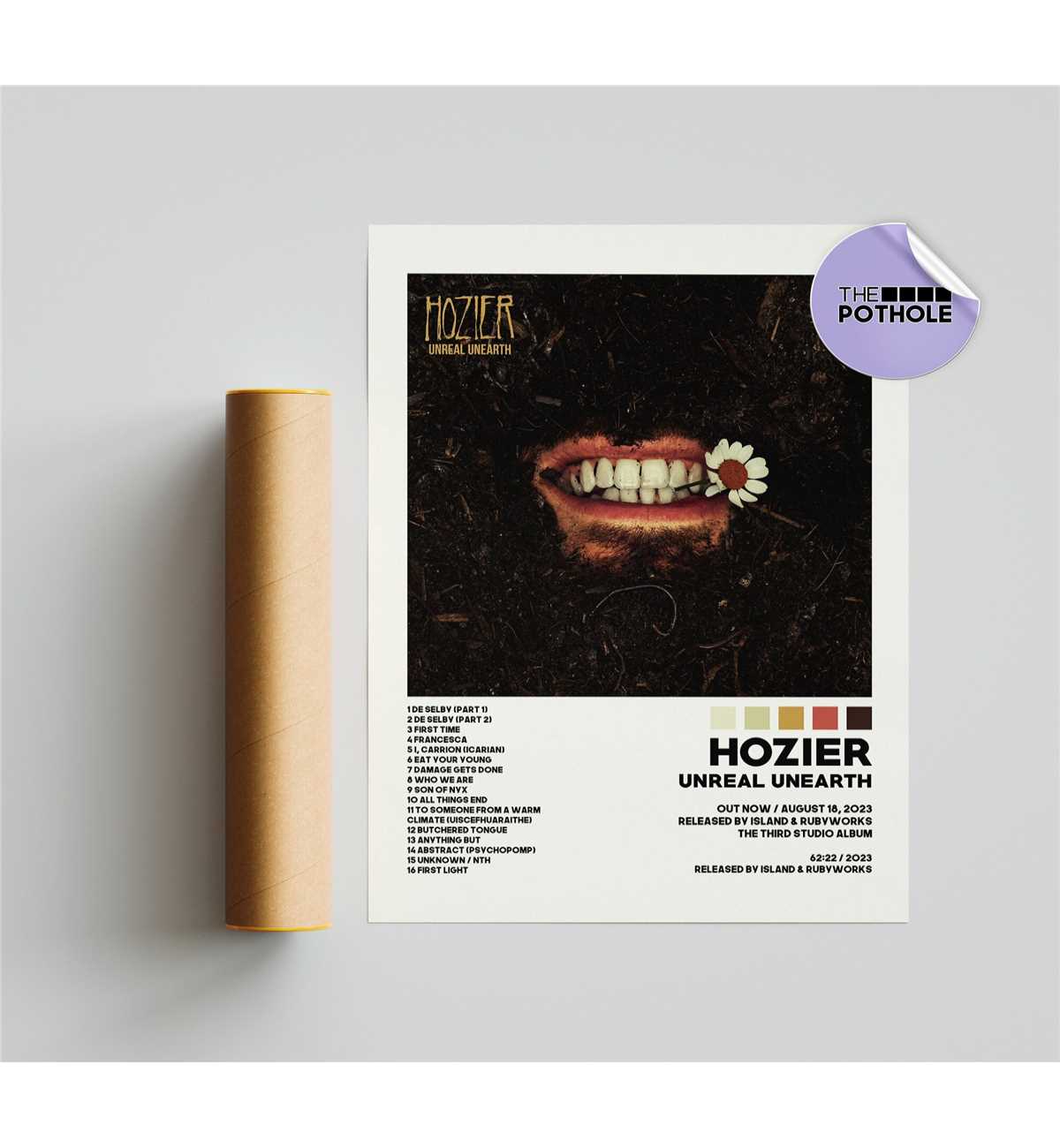 Hozier Posters / Unreal Unearth Poster, Tracklist Album | Inspire Uplift