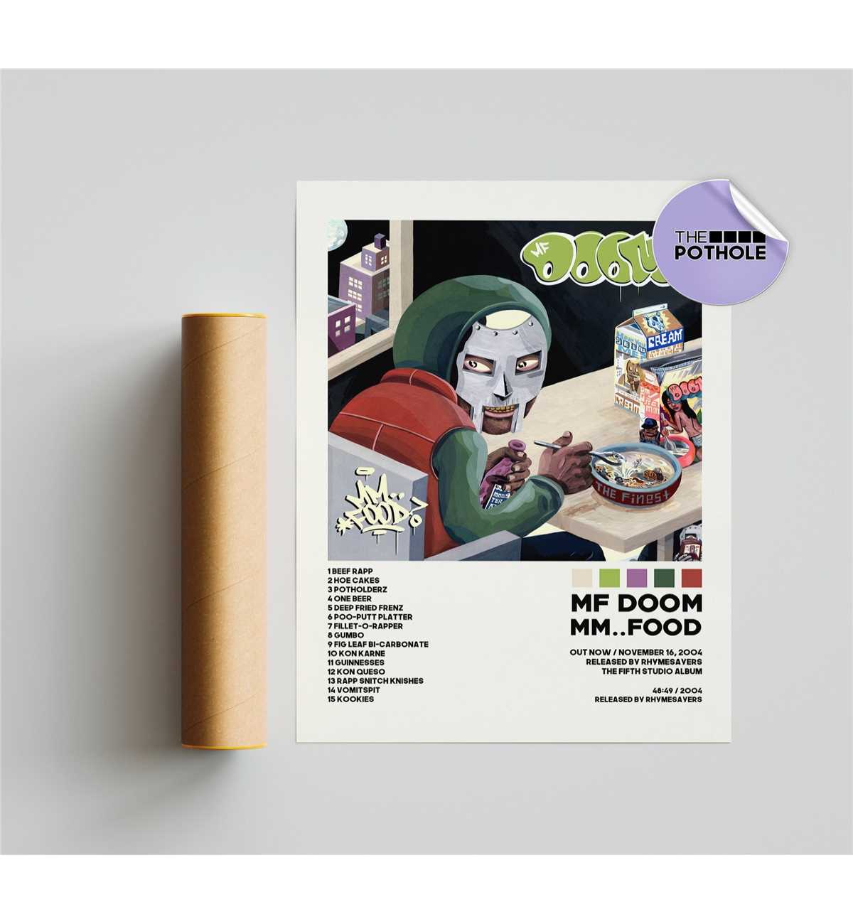 MF DOOM Posters / mm... food Poster, Tracklist | Inspire Uplift