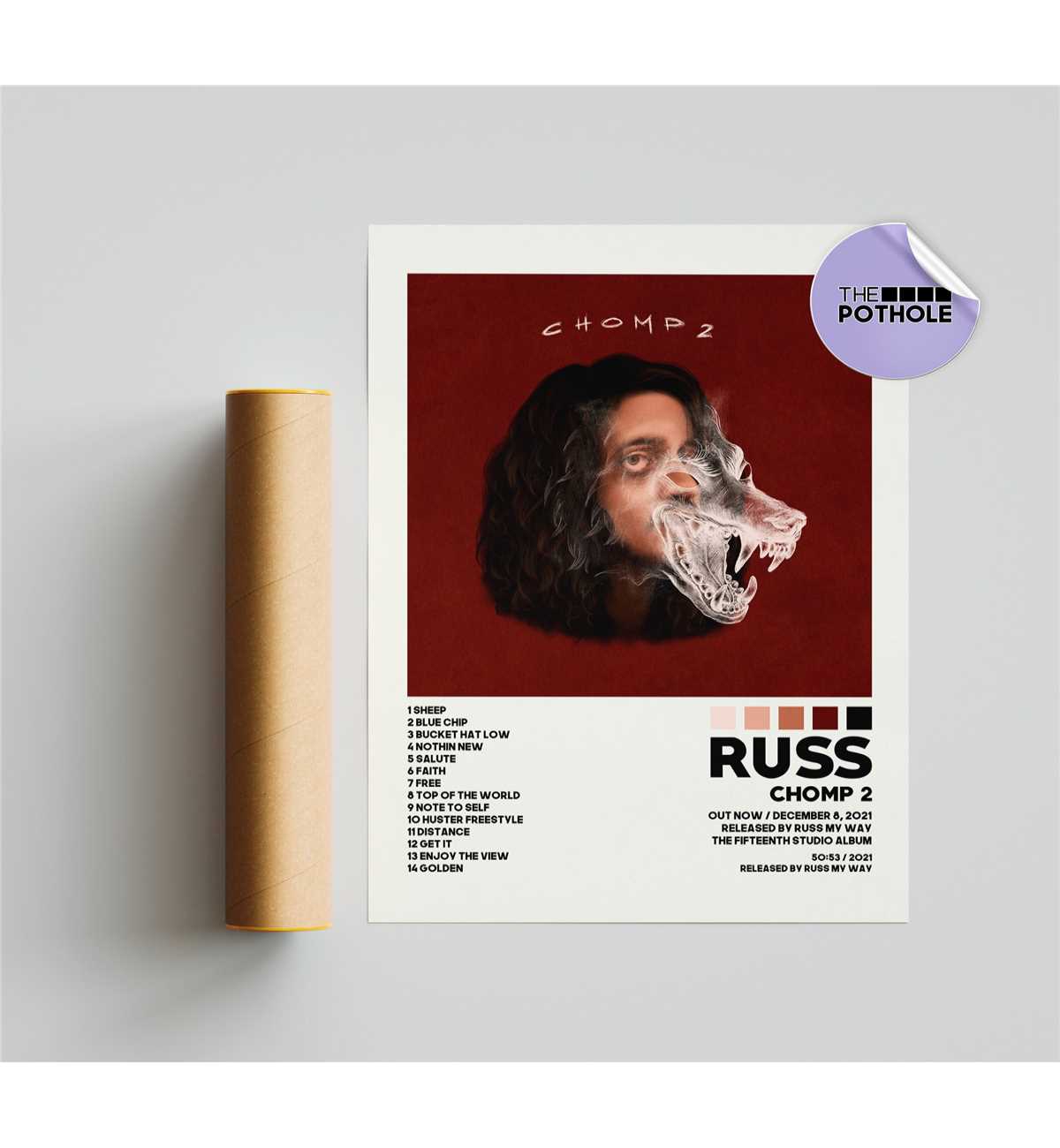 Russ Posters / Chomp 2 Poster, Tracklist Poster, | Inspire Uplift