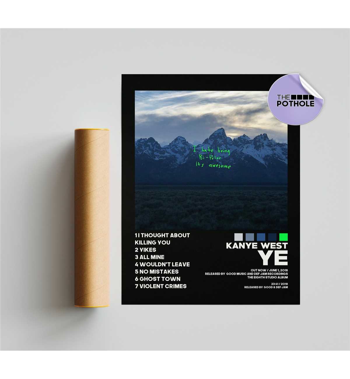 Kanye West Poster / YE Poster / Album - Inspire Uplift