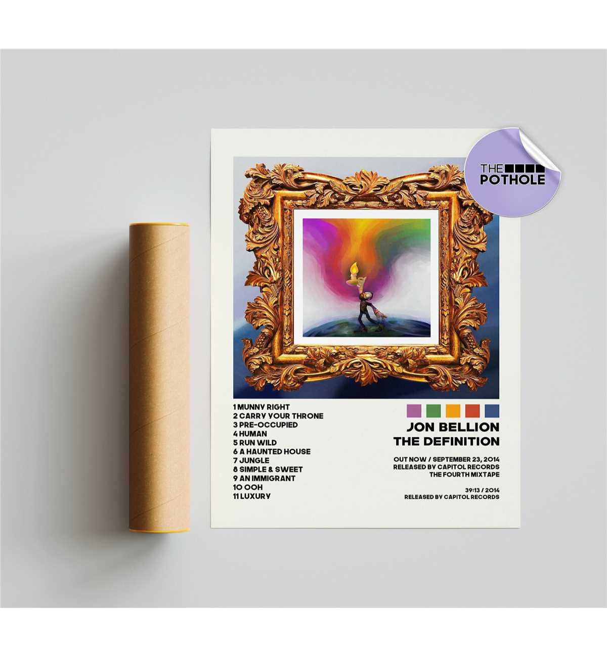 Jon Bellion Posters, The Definition Poster Album Cover | Inspire Uplift