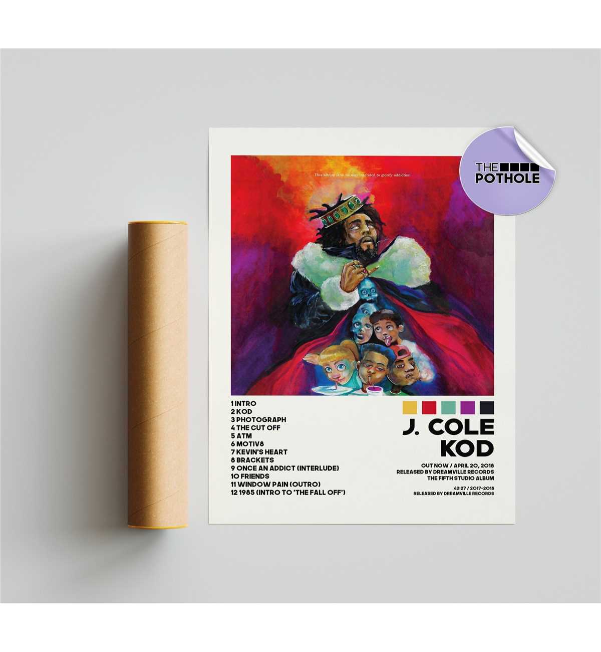 J. Cole Posters / KOD Poster / Album | Inspire Uplift