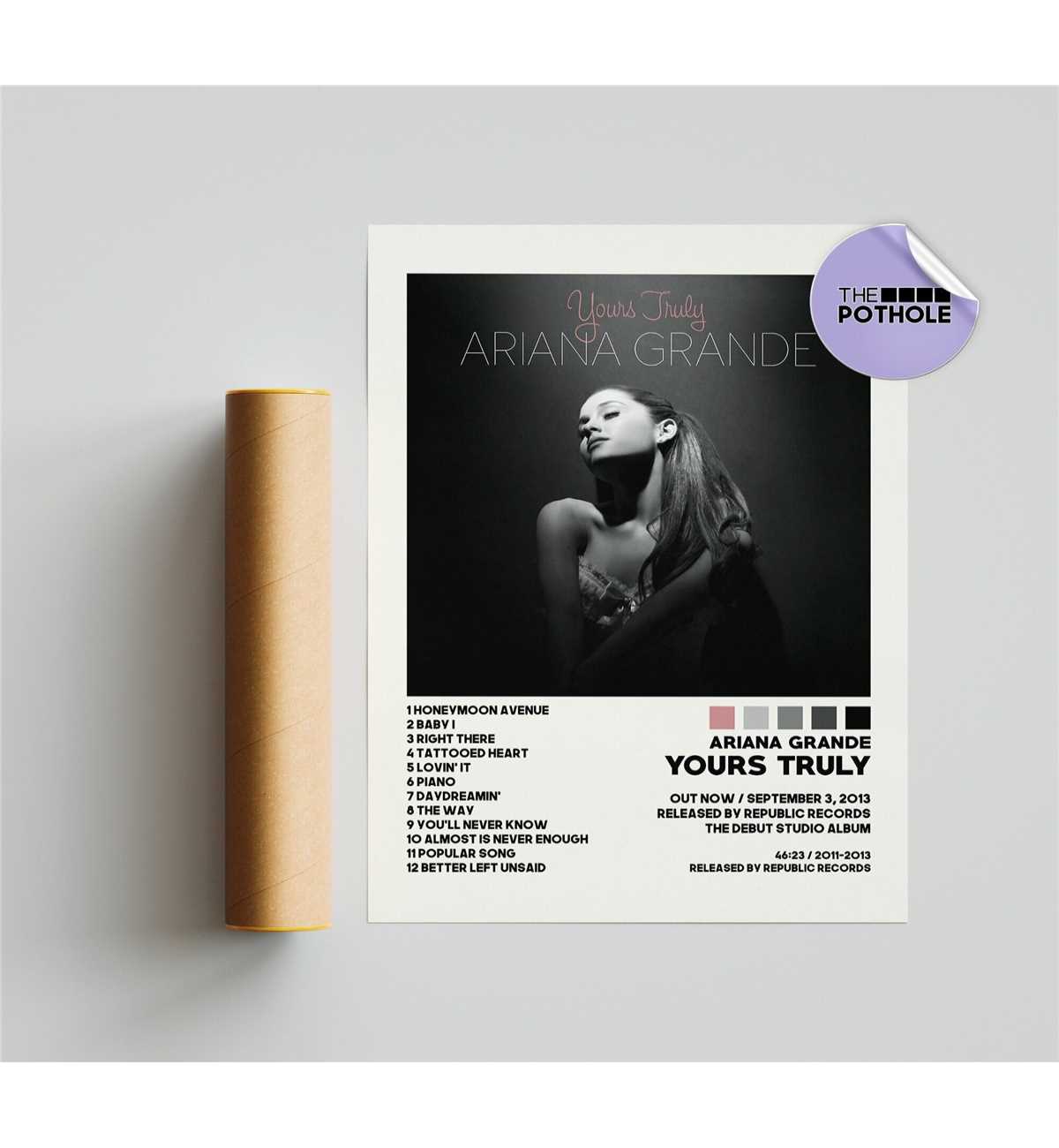 Ariana Grande Posters, Yours Truly Poster, Album Cover | Inspire Uplift