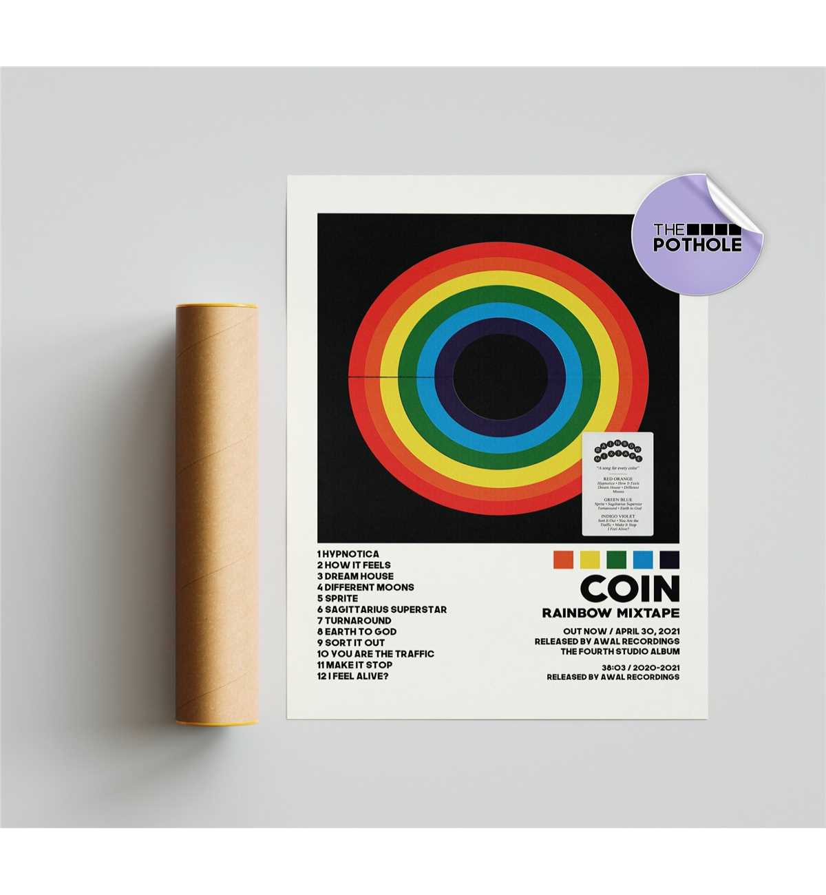 COIN Posters / Rainbow Mixtape Poster / Album | Inspire Uplift