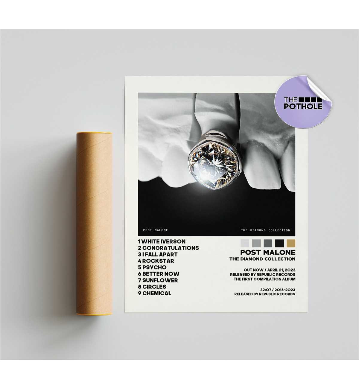 Post Malone Posters, The Diamond Collection Poster, Post - Inspire Uplift