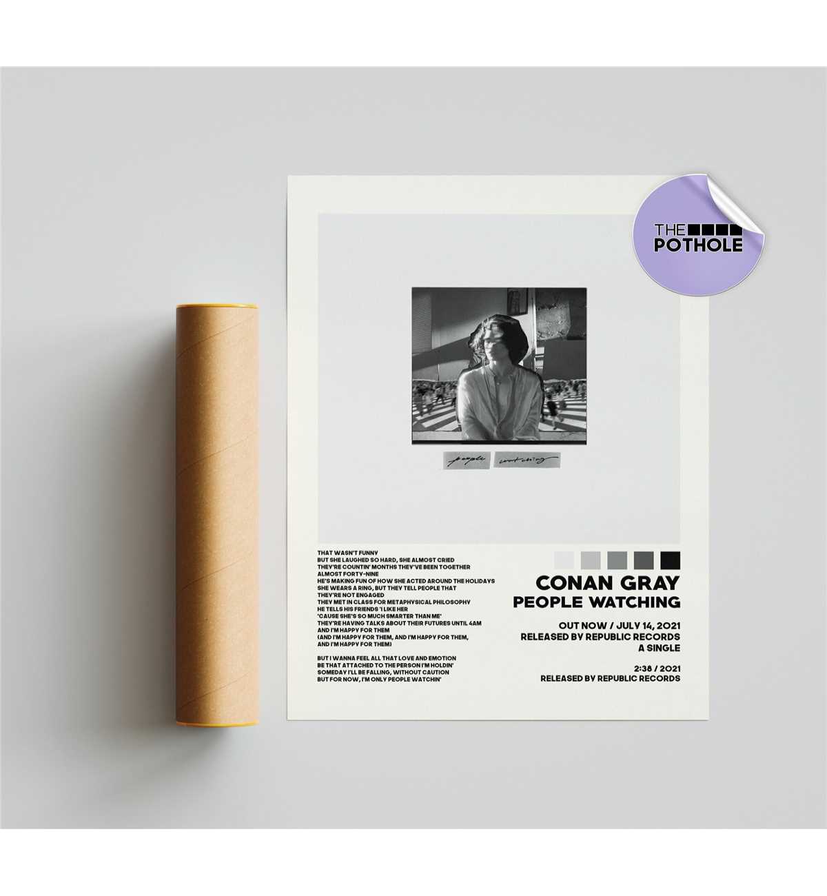 Conan Gray Posters, People Watching Poster, Album Cover | Inspire Uplift